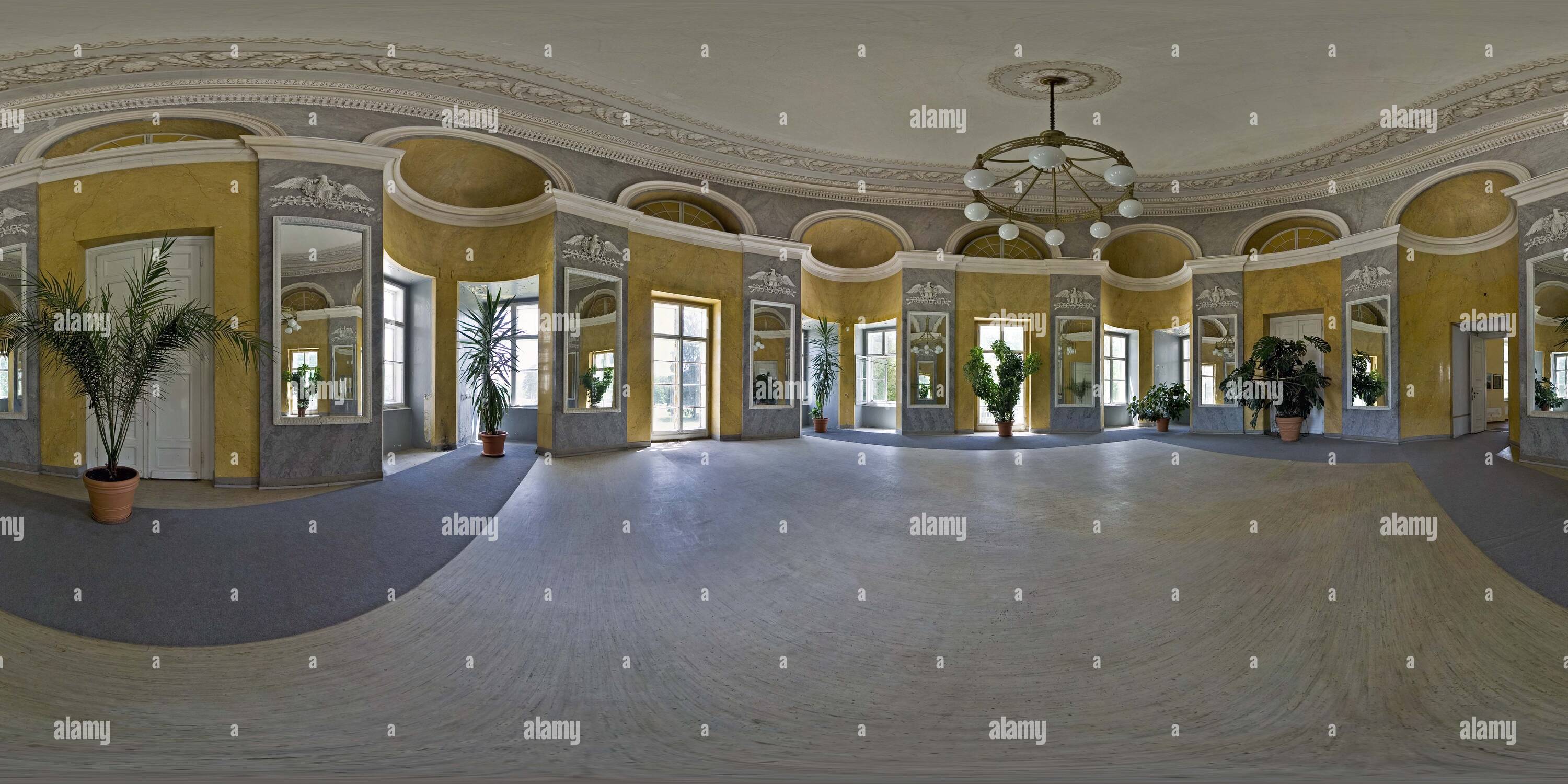 360° view of count Festetics Castle Hall of mirrors - Alamy