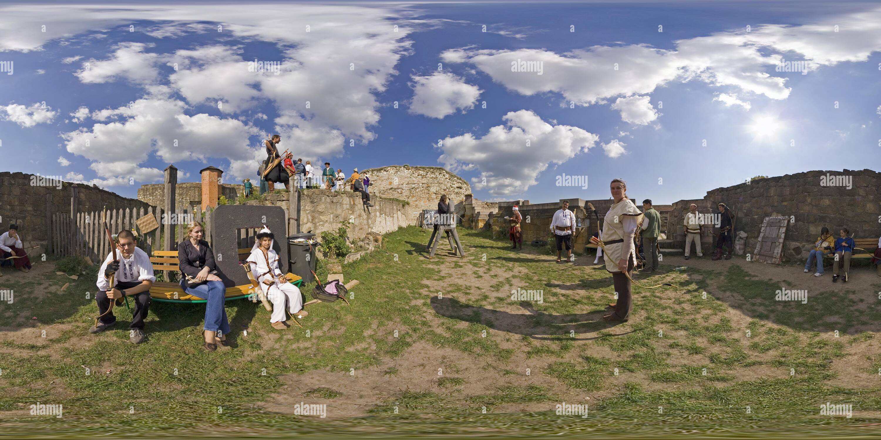 360° view of Fortress archer competition - Alamy