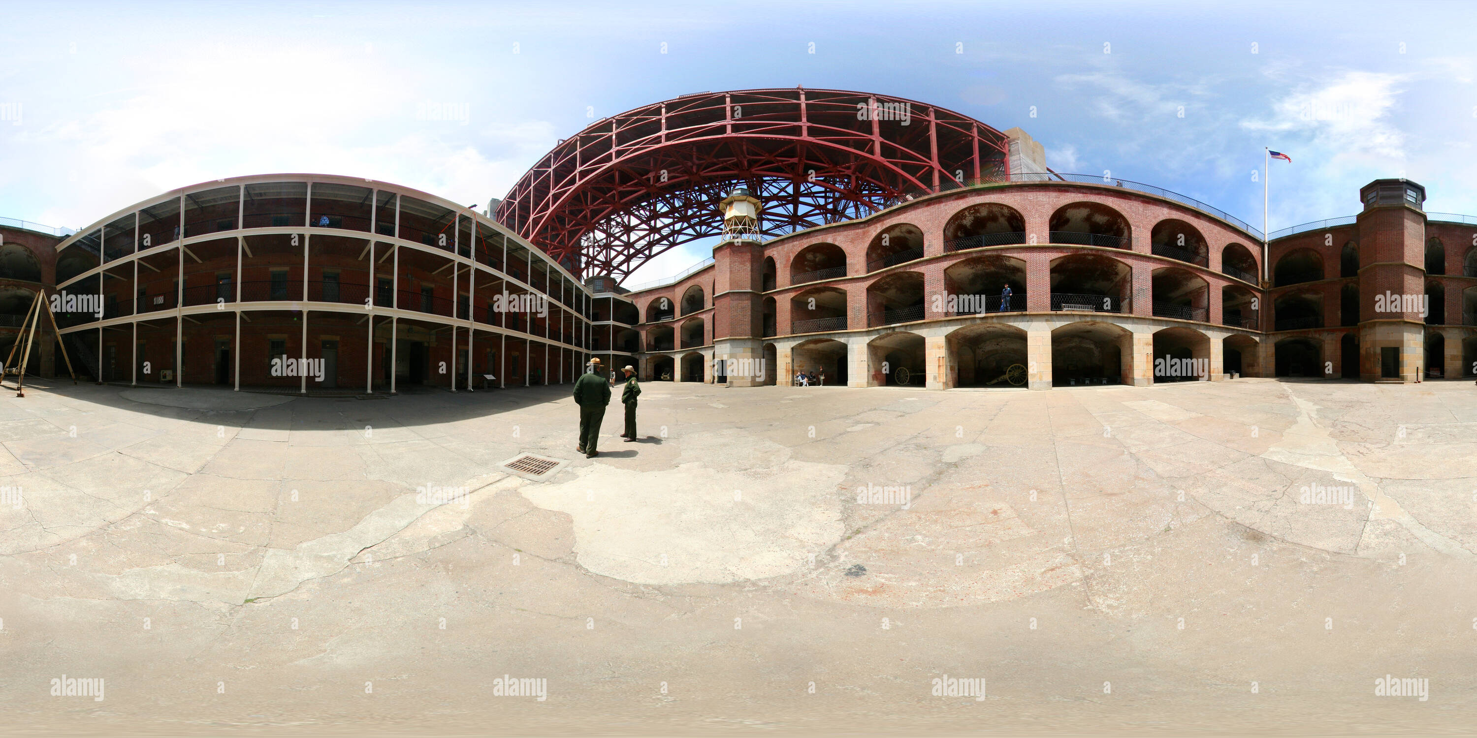360° view of Fort Point - interior parade area - Alamy