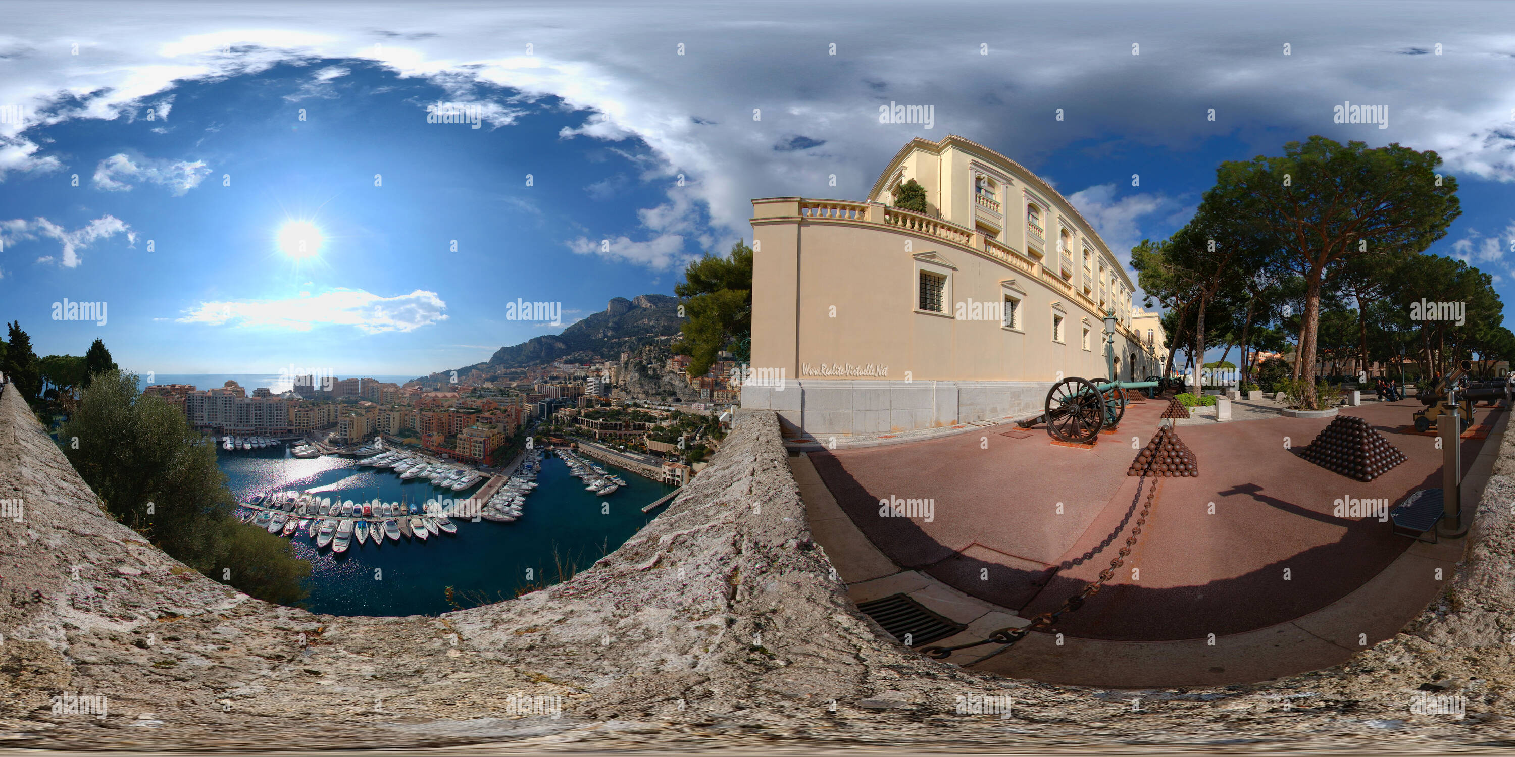 360° view of Port and Palace of Monaco - Alamy