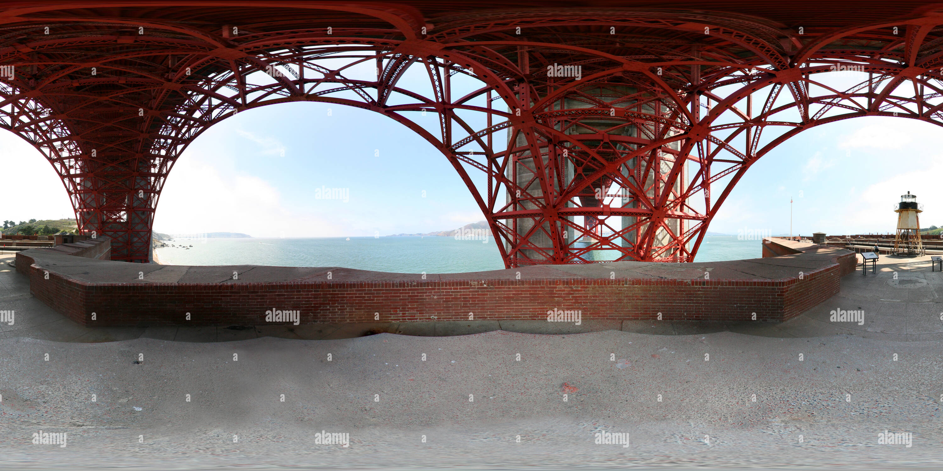 360° view of Fort Point - below the bridge - Alamy