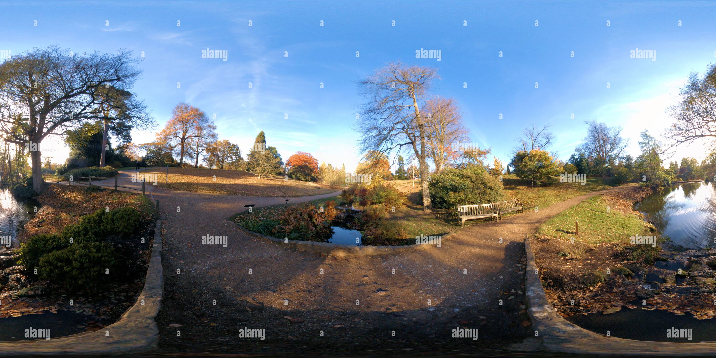 360° view of Wakehurst Place - Water Gardens - Alamy