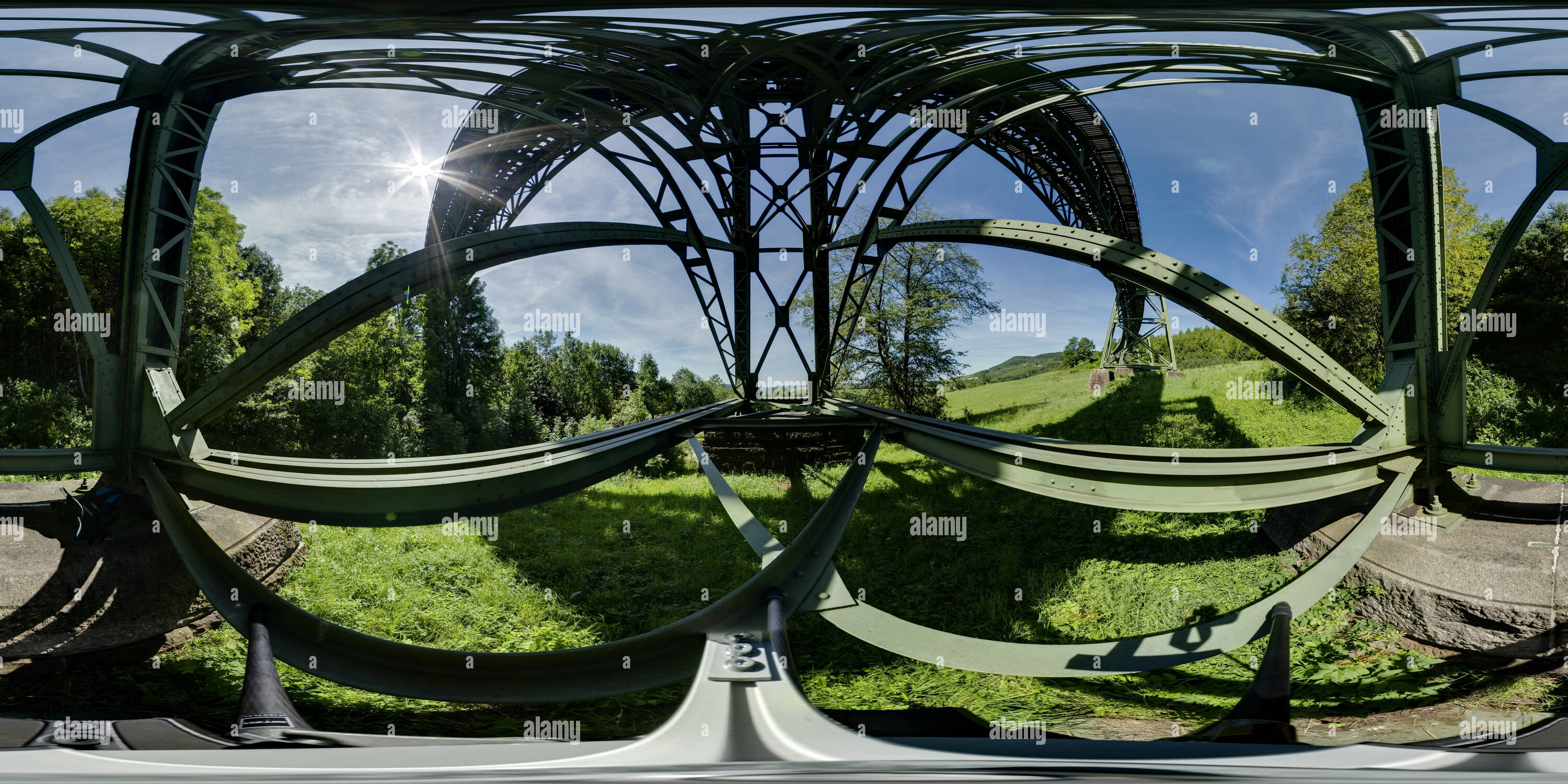 360° view of the Pigtail Line's Biesenbach bridge - Alamy