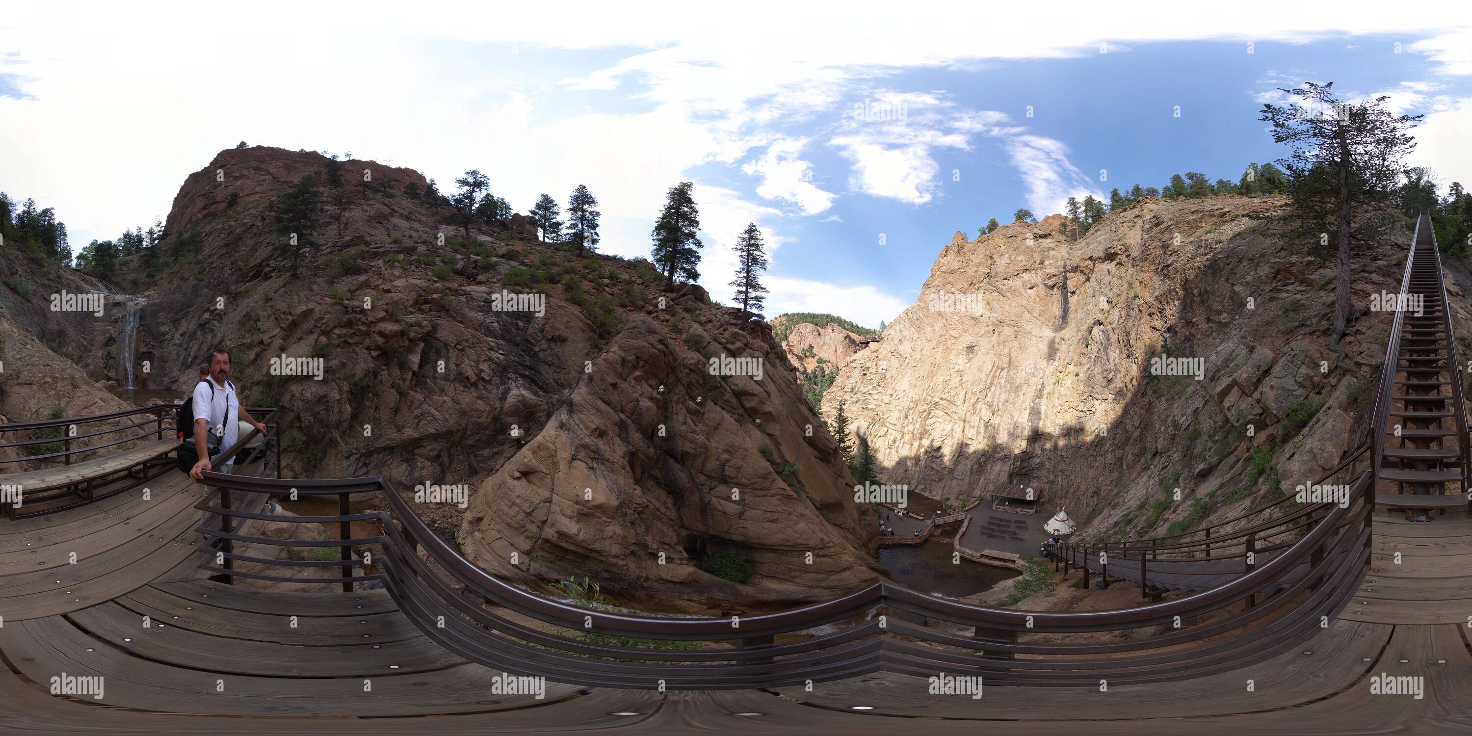 360° view of Seven Falls waterfall - Alamy