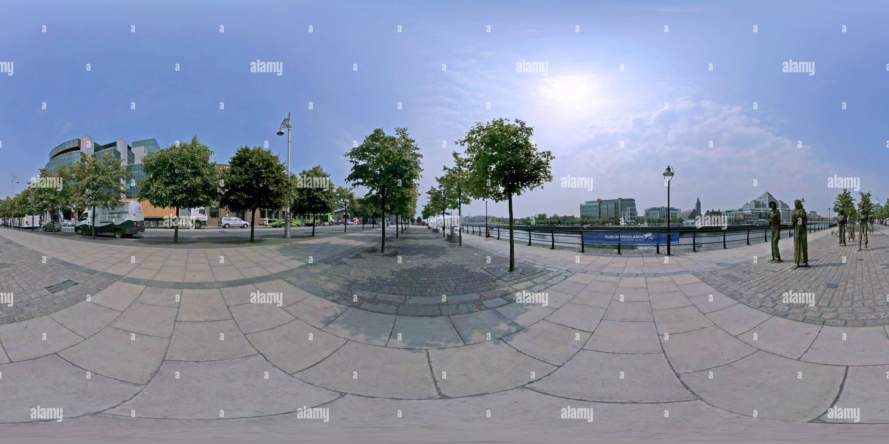 360° view of Famine Memorial On Custom House Quay - Alamy
