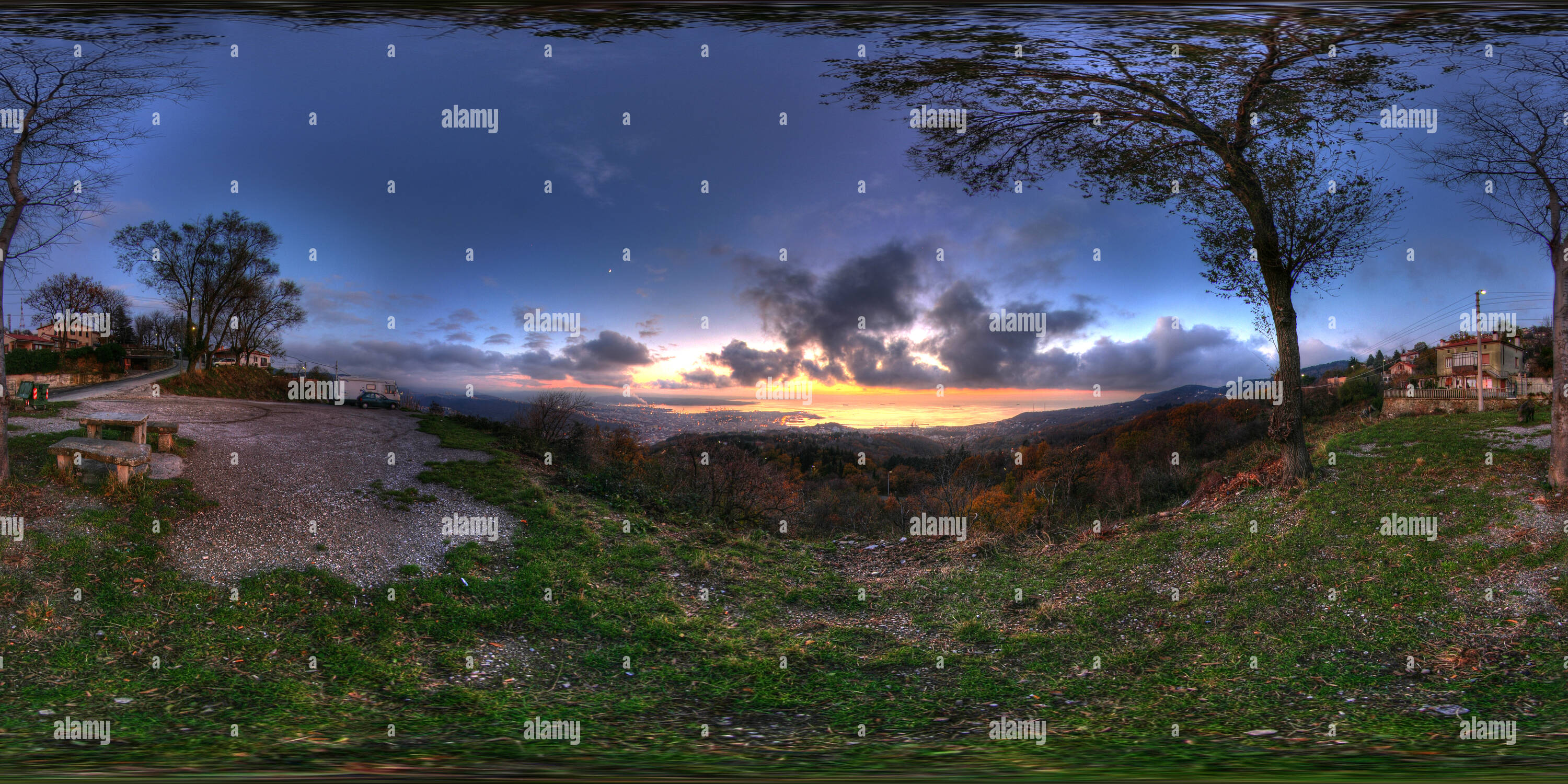 360° view of Sunset - Trieste - Alamy