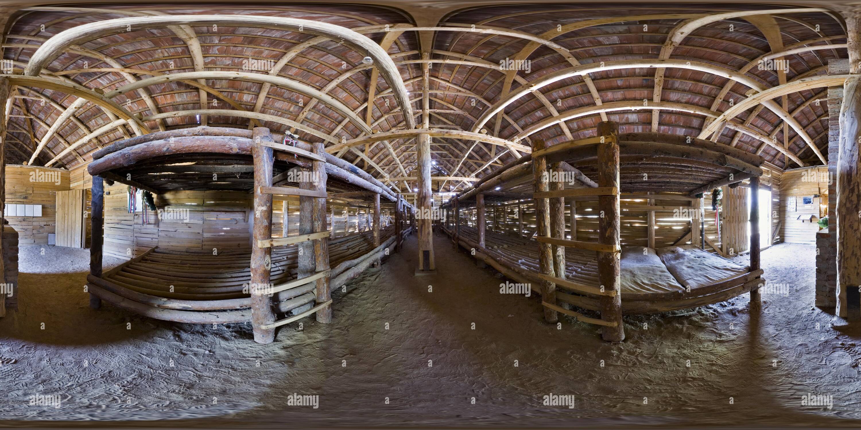 360° view of Labour camp sleeping barrack - Alamy