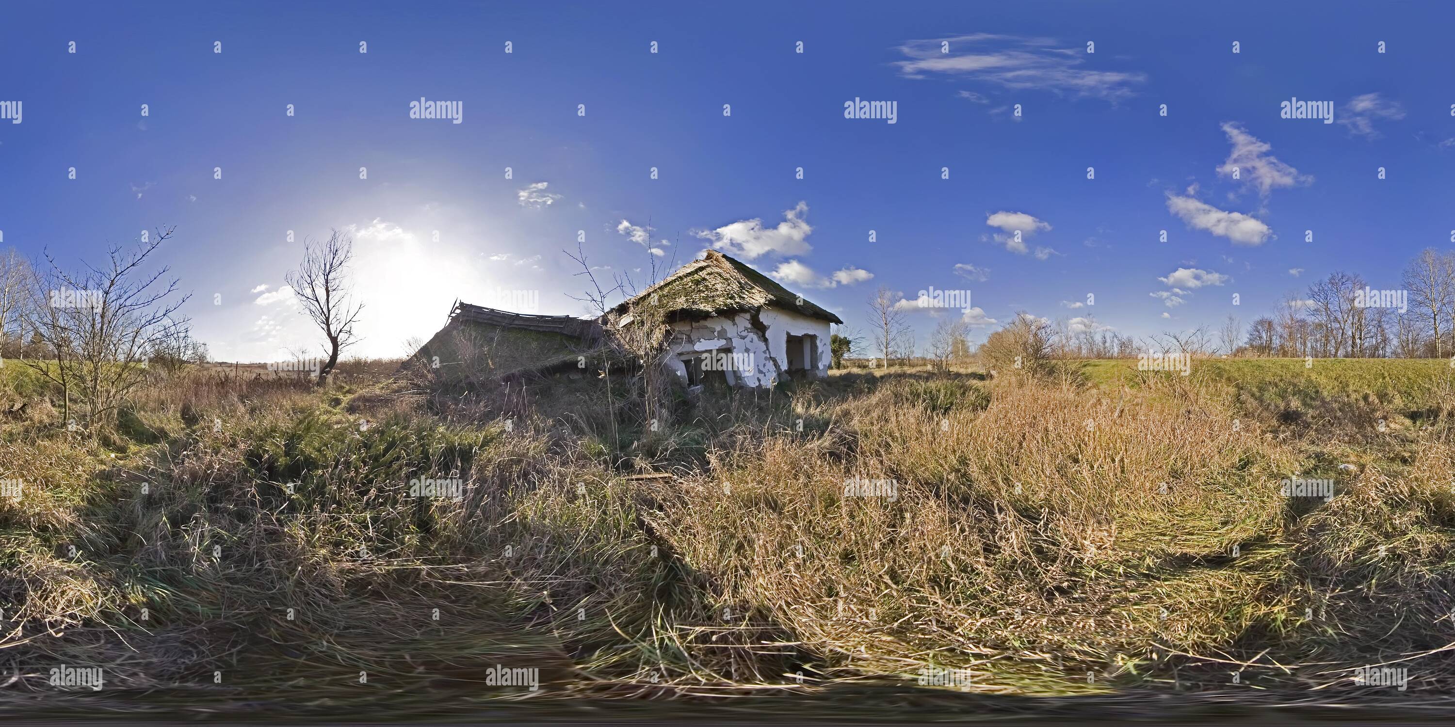 360° view of Ruined farmstead building - Alamy