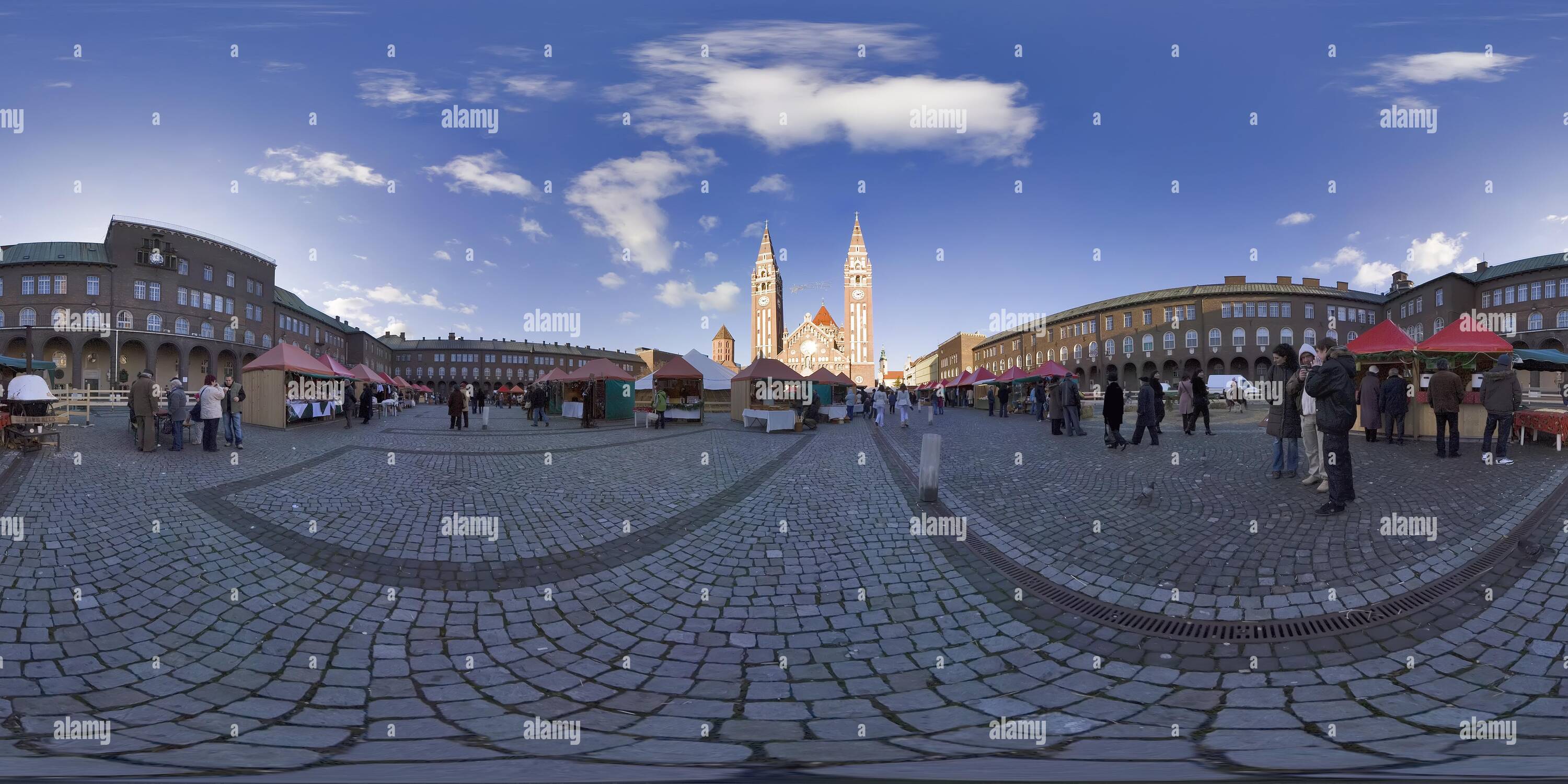 360° view of Traditional Advent artisan fair - Alamy
