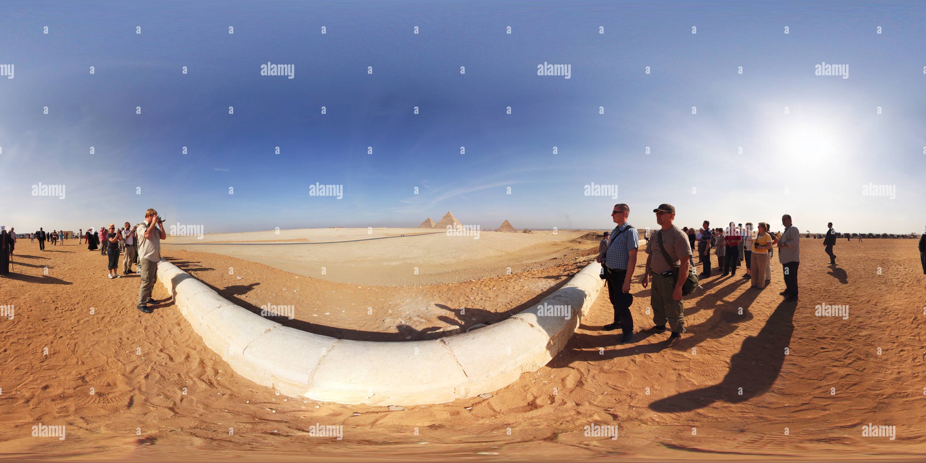 360° view of Pyramids of Giza - Alamy