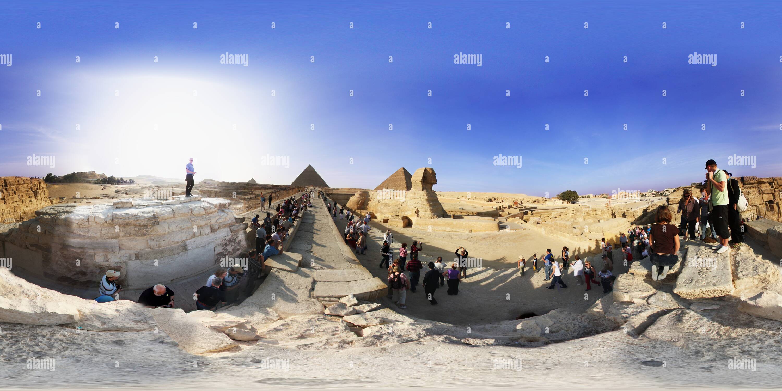 360° view of Sphinx in Giza - Alamy