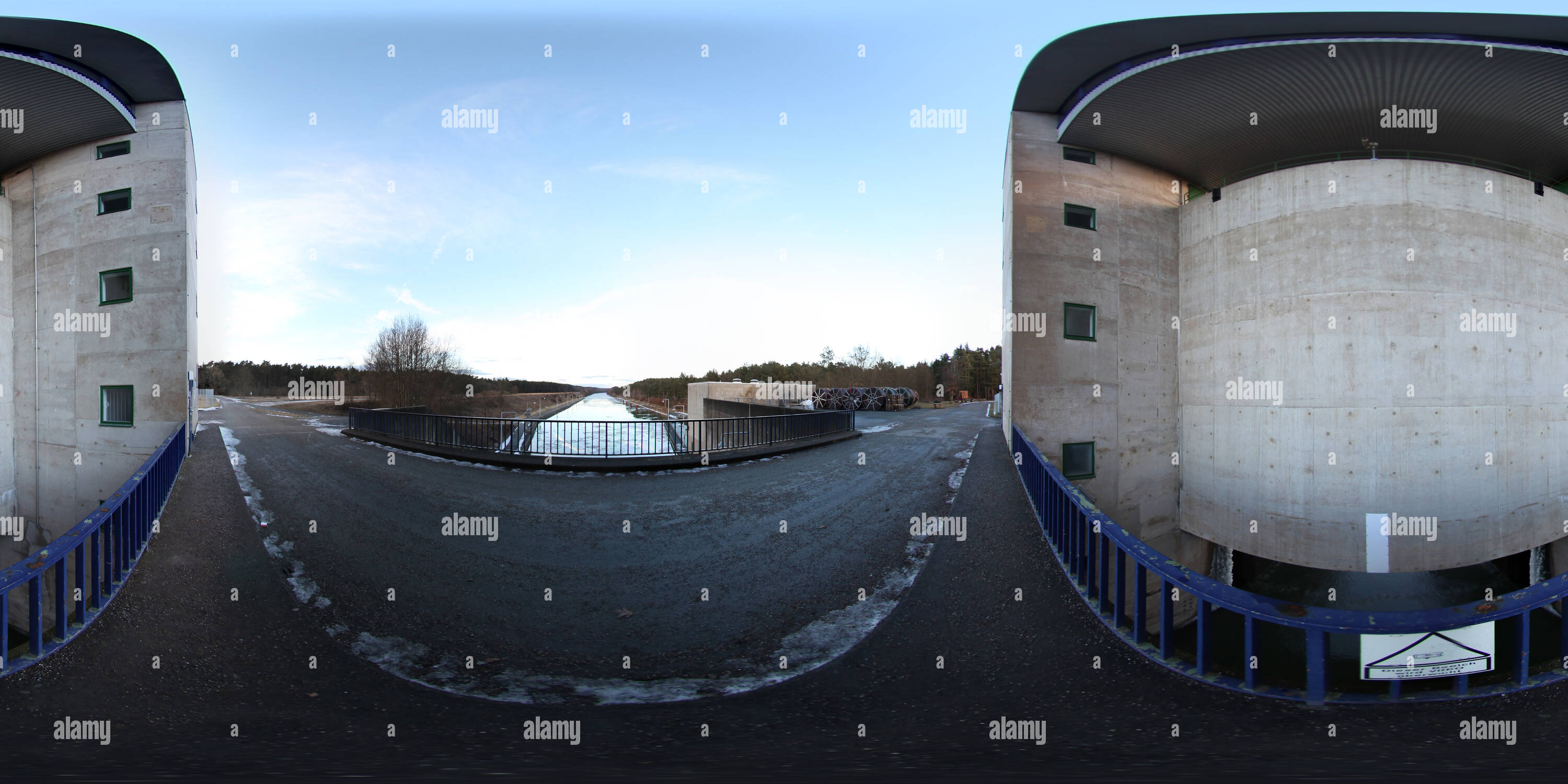 360° view of Rhine-Main-Danube Canal - lock-off 3 - Alamy