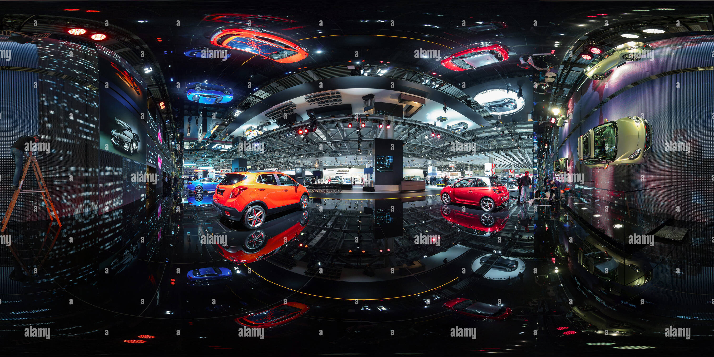 360° view of Moscow International Auto Show. Opel stand - Alamy
