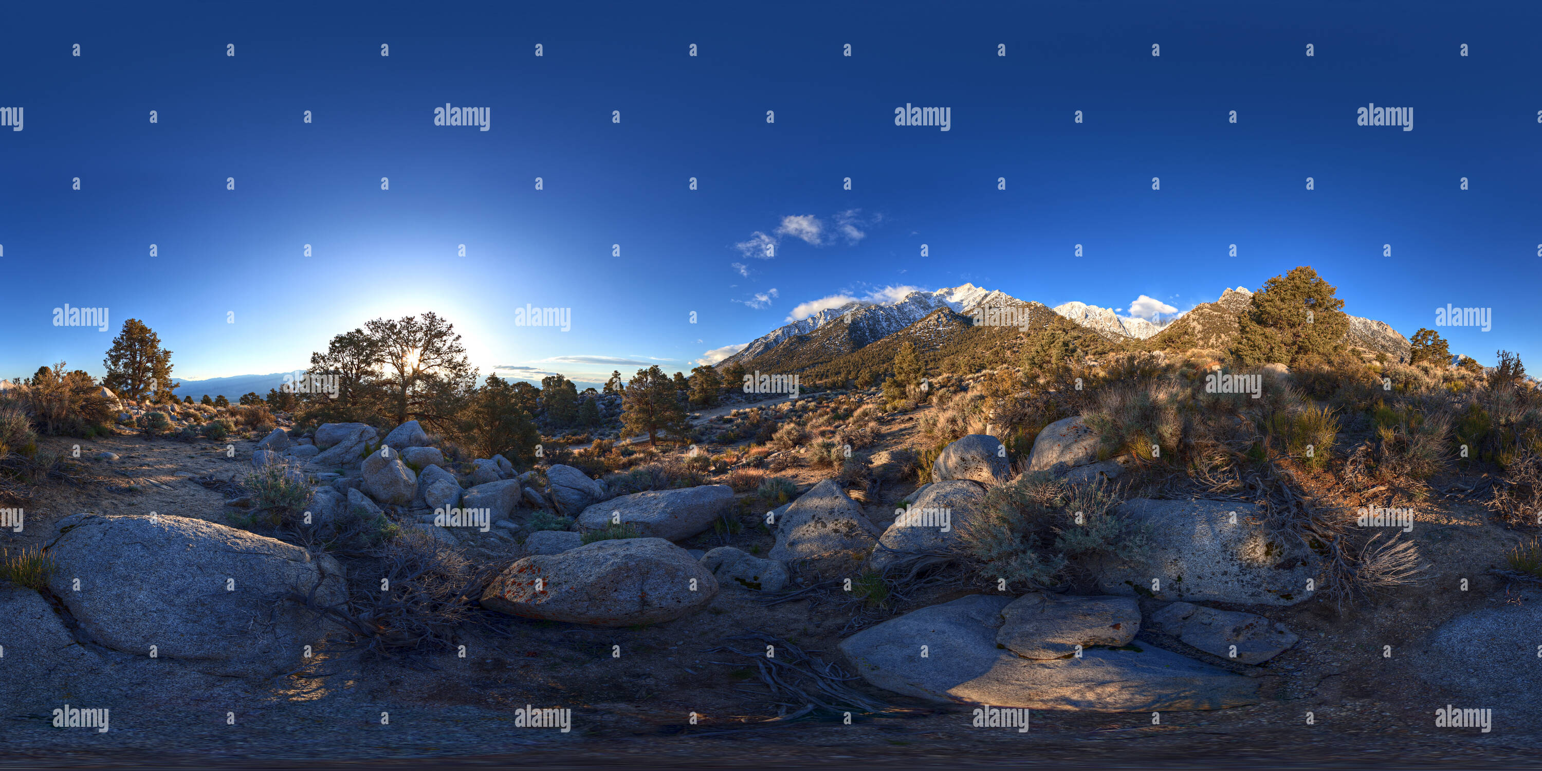 360° view of Mount Whitney at sunrise - Alamy