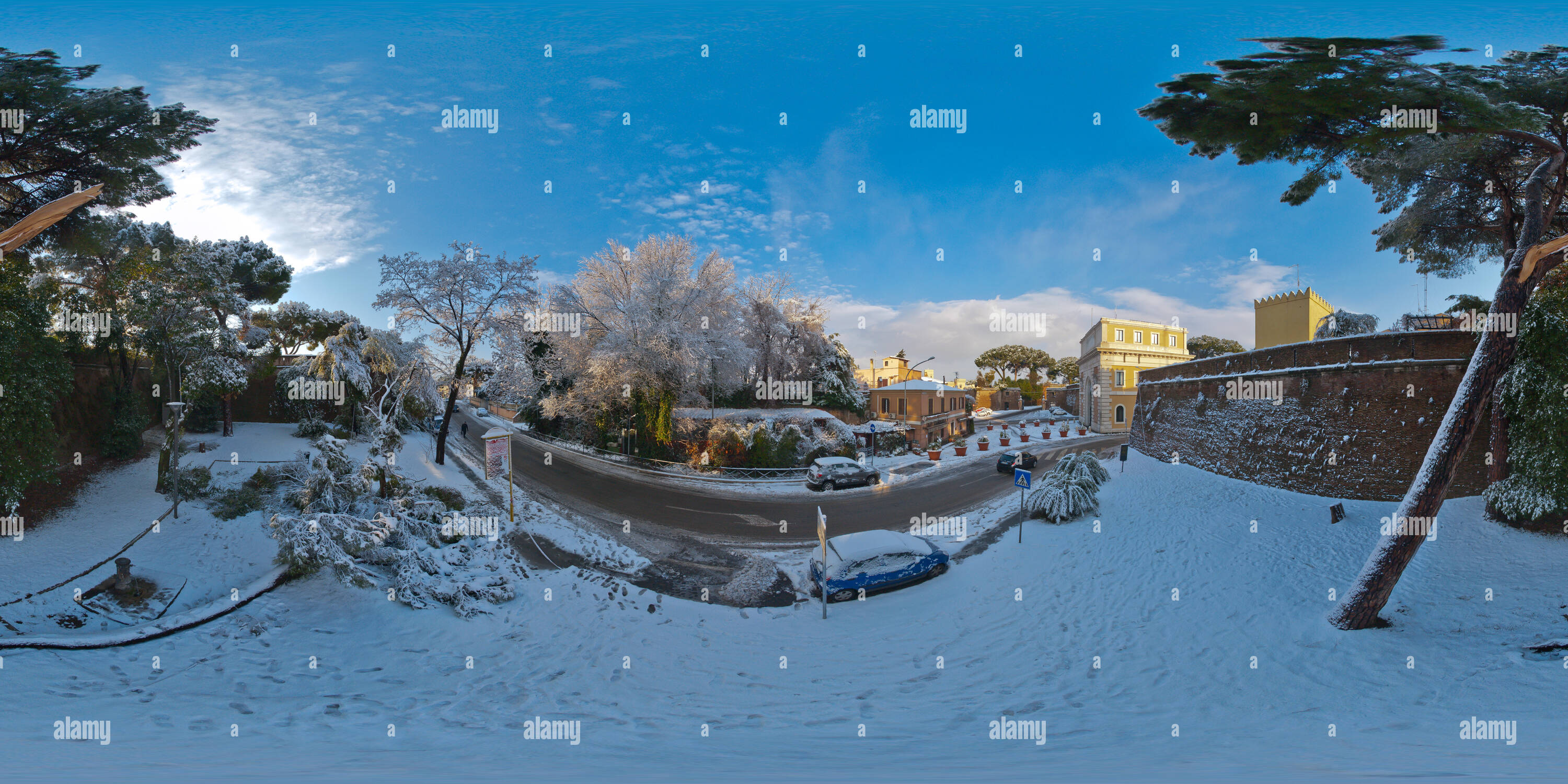 360° view of Bar Gianicolo (neve - Alamy
