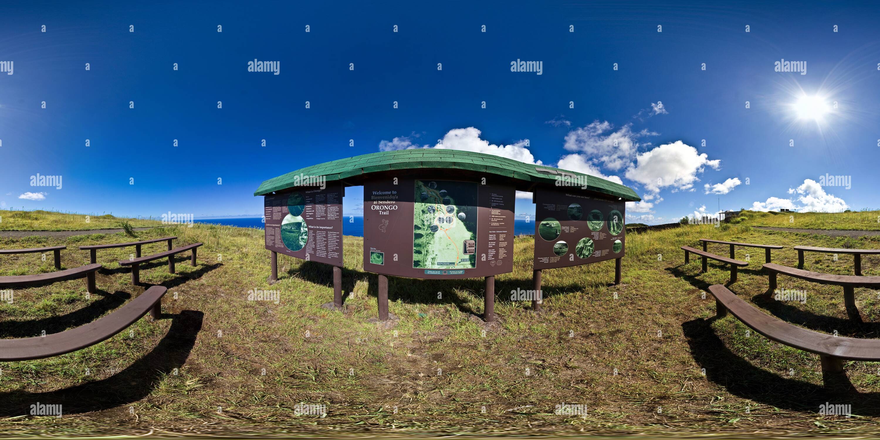 360° view of Orongo Village, main entrance - Alamy