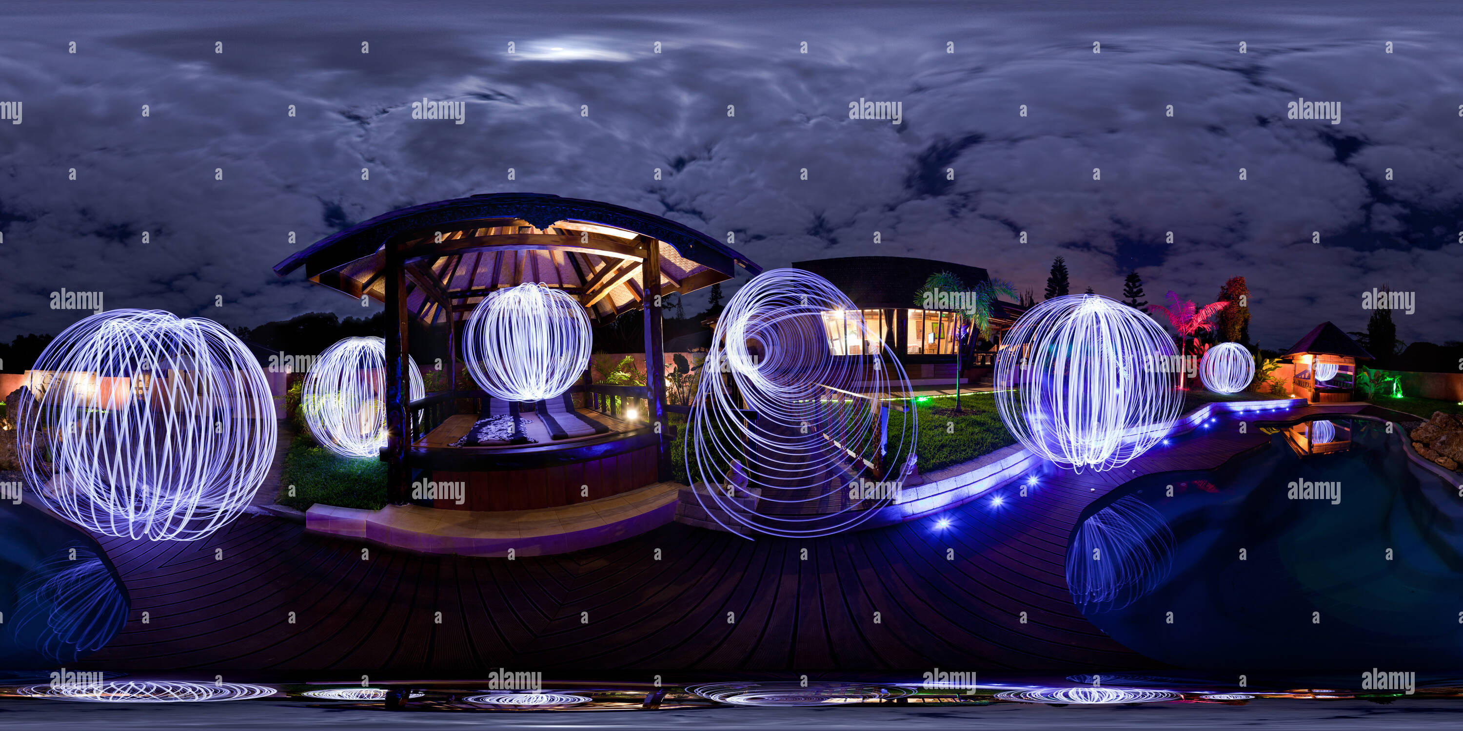 360° view of Strange Orbs at Bali Thai River - Alamy