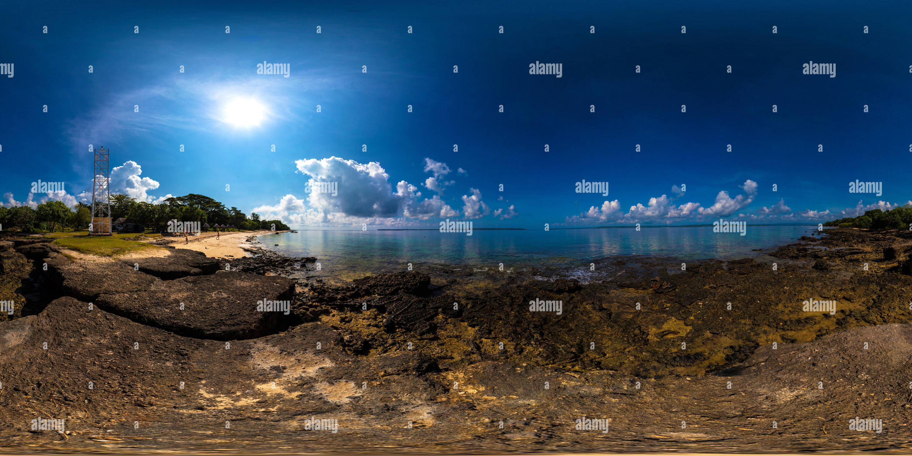 360° view of Espiritu Santo : Million Dollar Point - Alamy