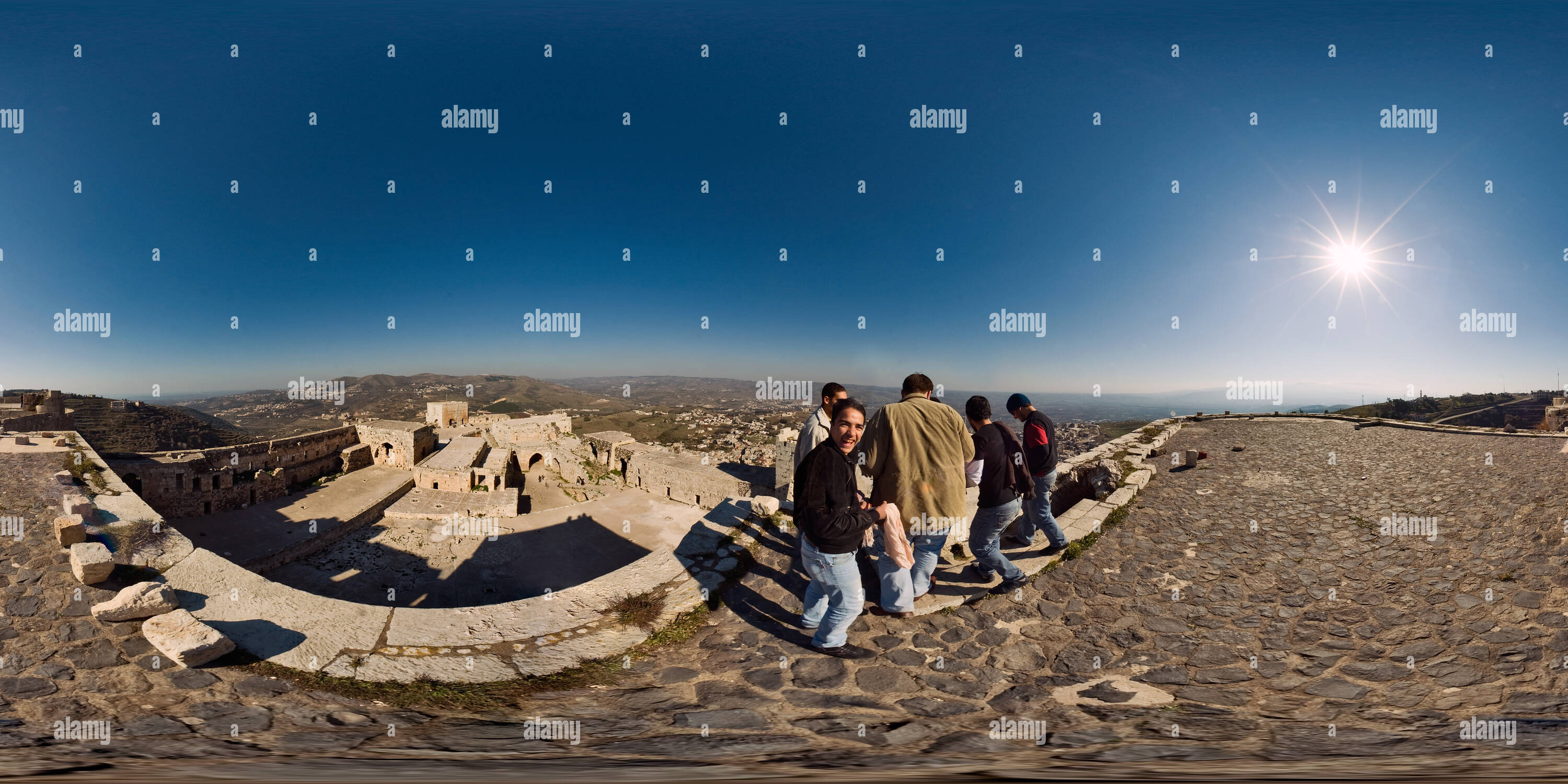 360° view of Krak des Chevaliers Crusader Castle - Alamy