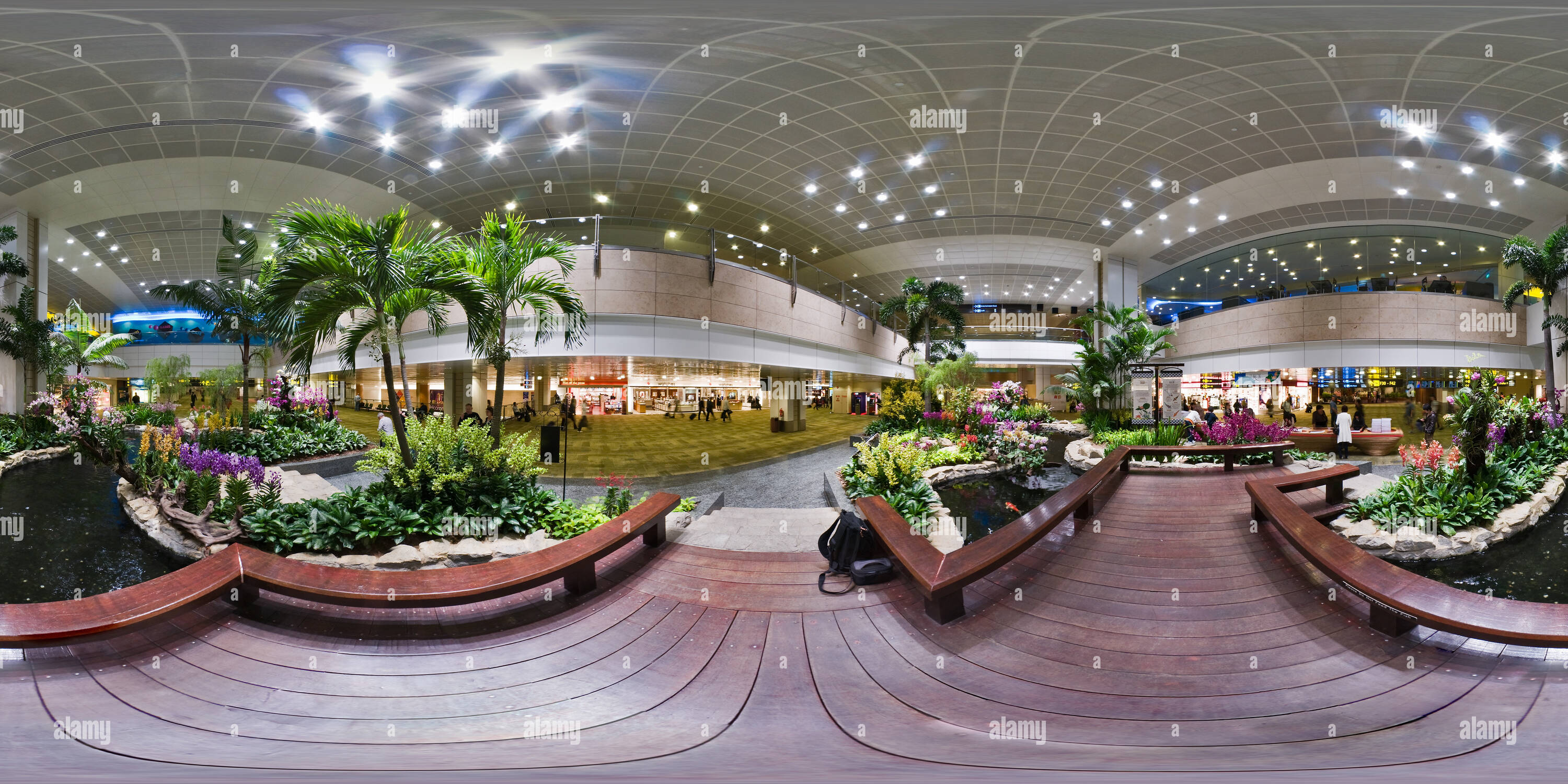 360° view of Changi Airport T2 - Alamy
