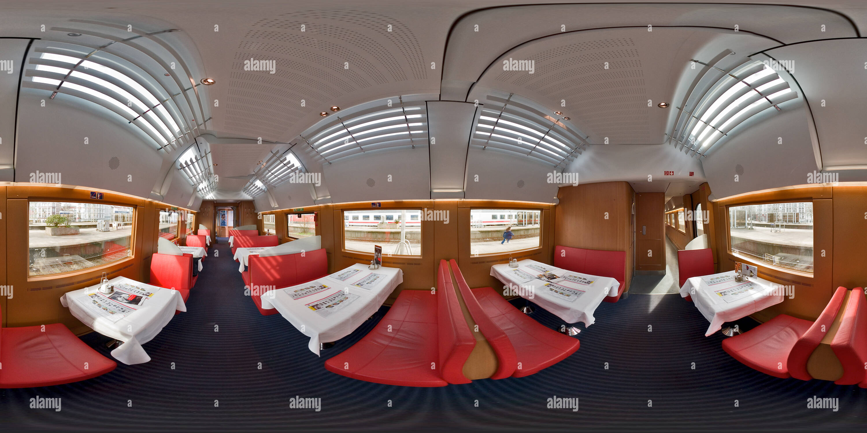 360° view of ICE1 Restaurant redesign - Alamy