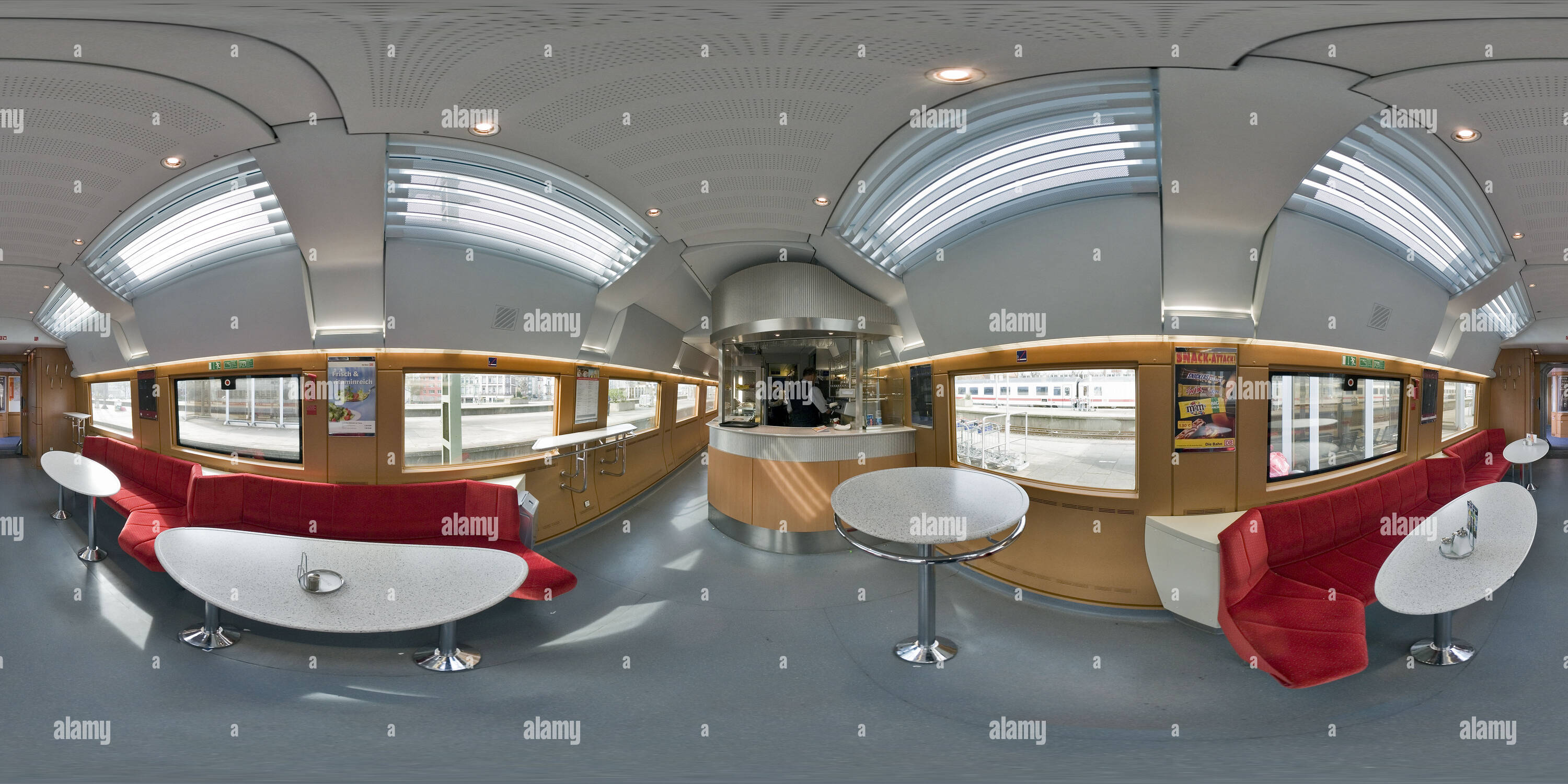 360° view of ICE1 Bistro redesign - Alamy