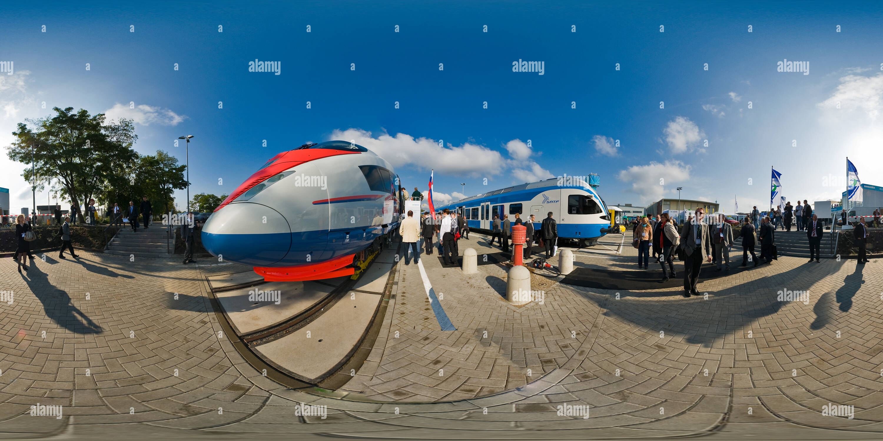360° view of Innotrans 2008 Siemens Velaro-rus - Alamy