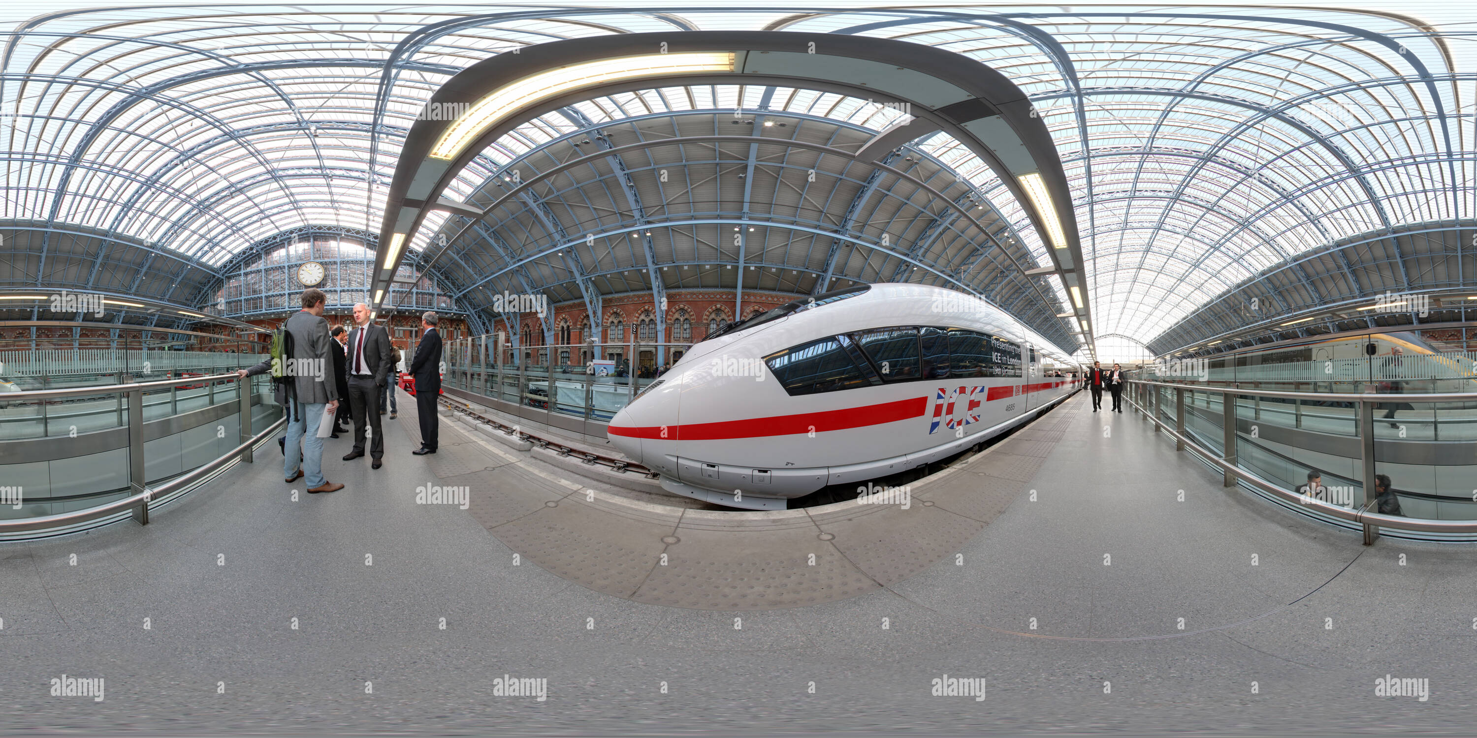 360° view of ICE Train Presentation in London St. Pancras - Alamy