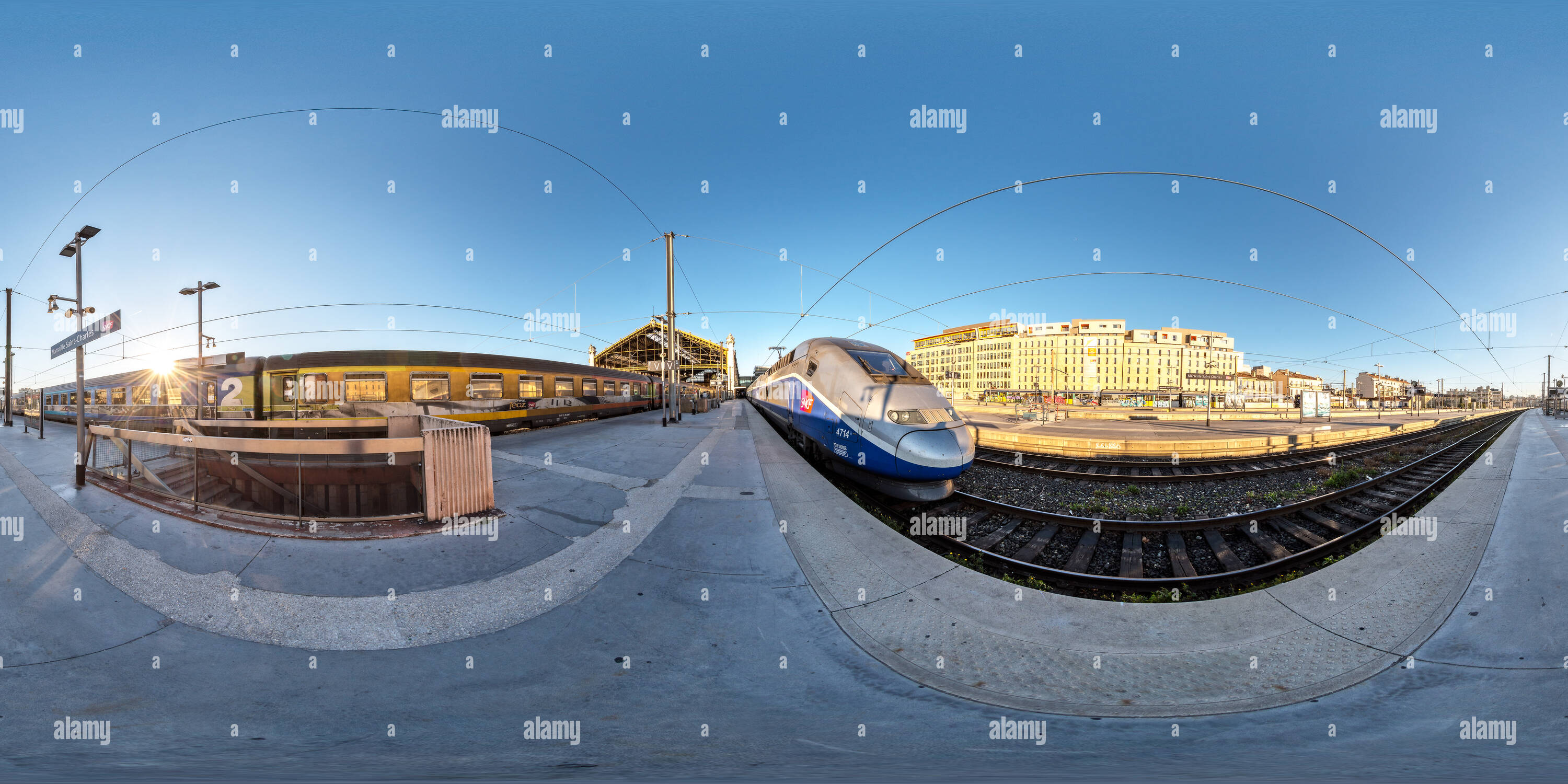 360° view of Gare Marseille Saint Charles - TGV - Alamy