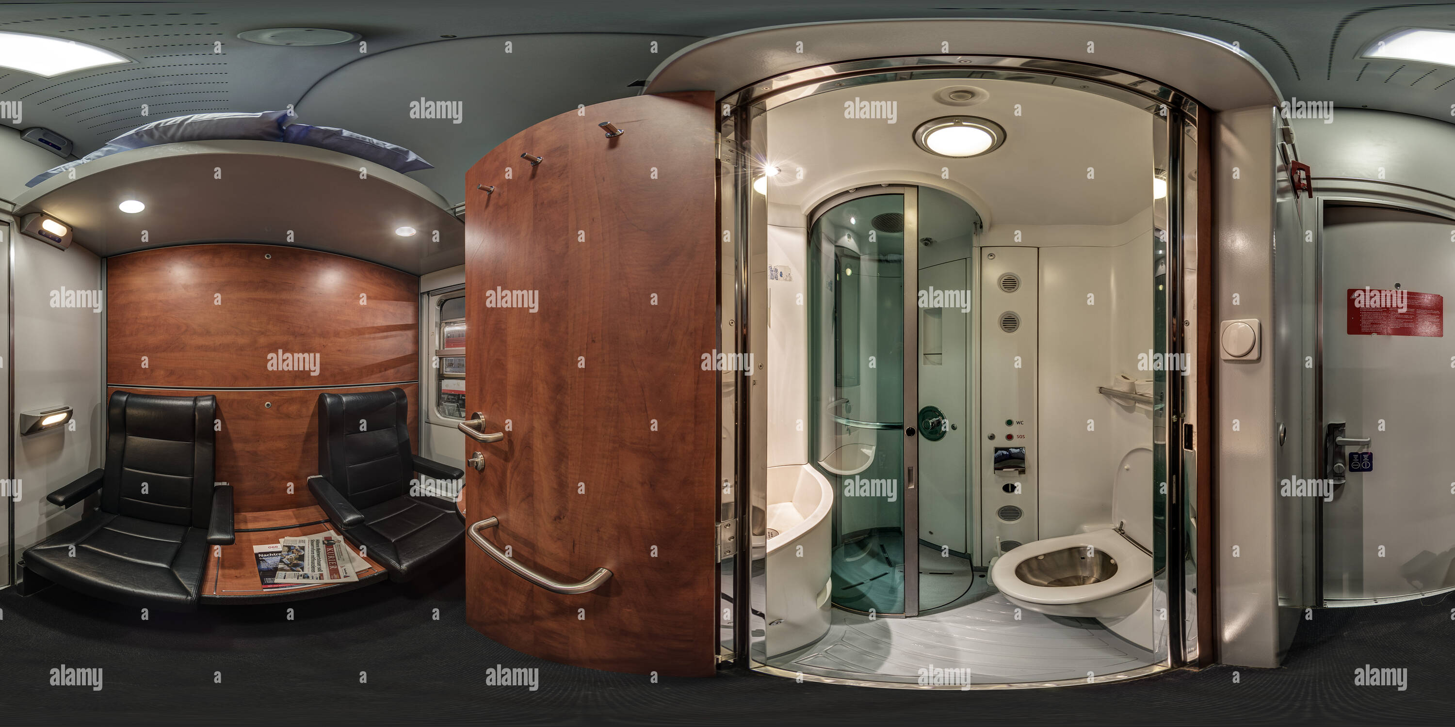 360° view of ÖBB Sleeping Car with Shower/WC - Alamy