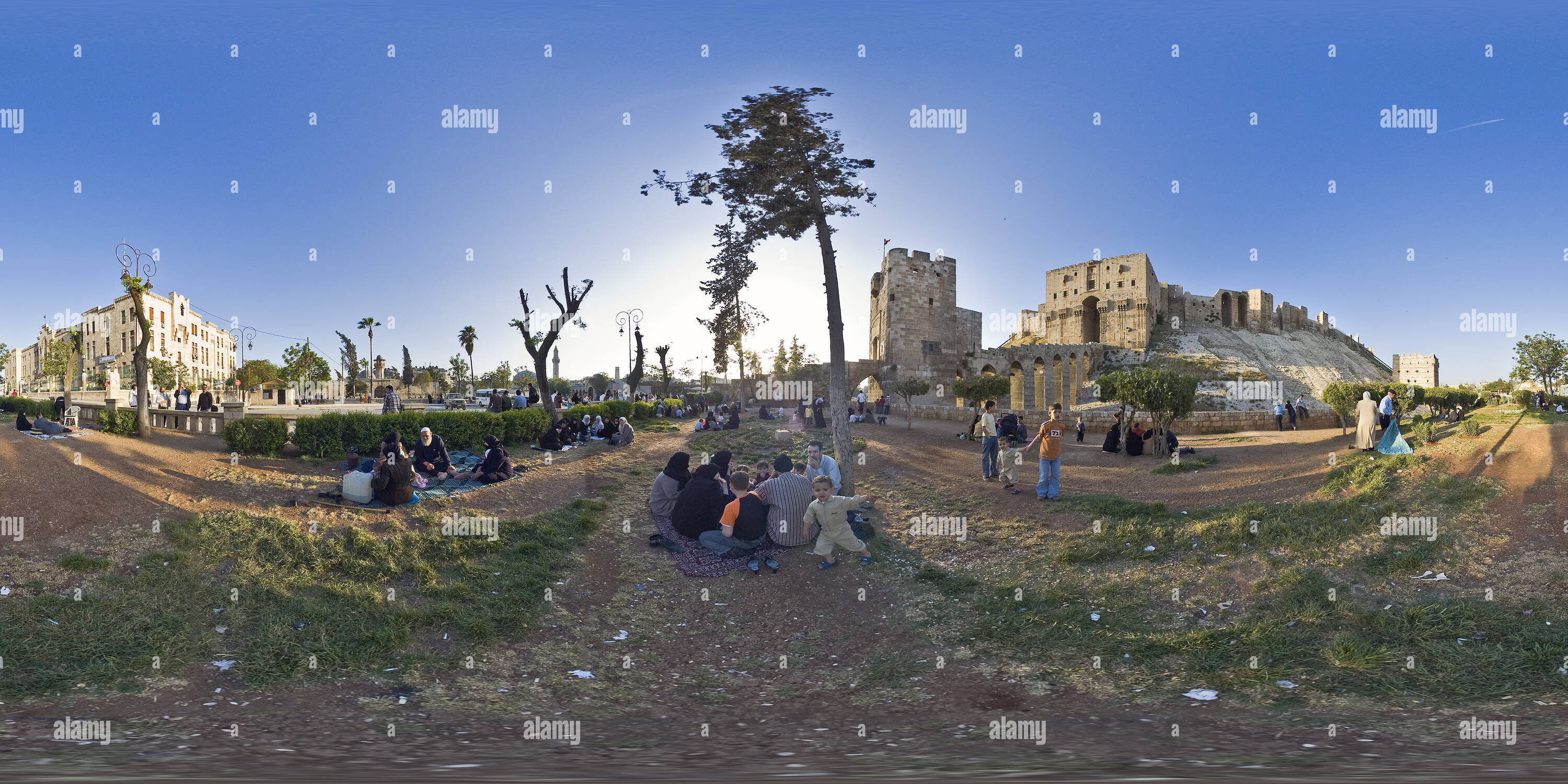 360° view of 15 Aleppo Citadel 2006 - Alamy