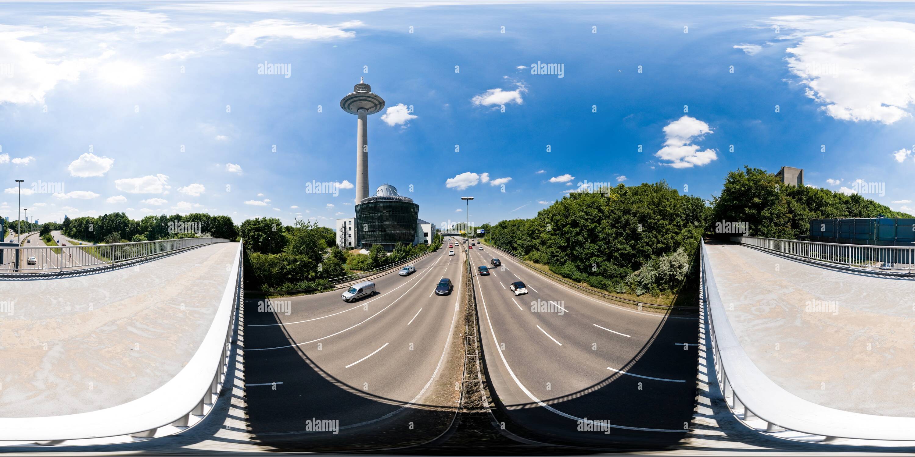 360° view of Europaturm (TV Tower - Alamy