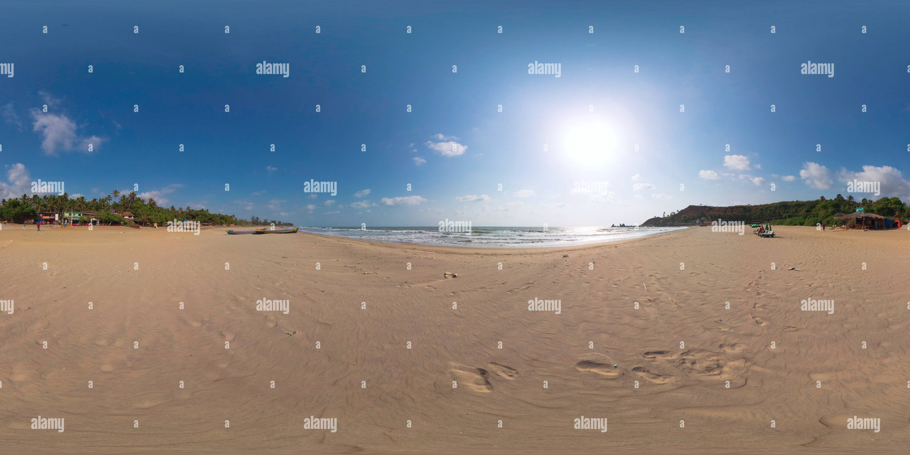 360° view of Arambol Beach, Goa - Alamy