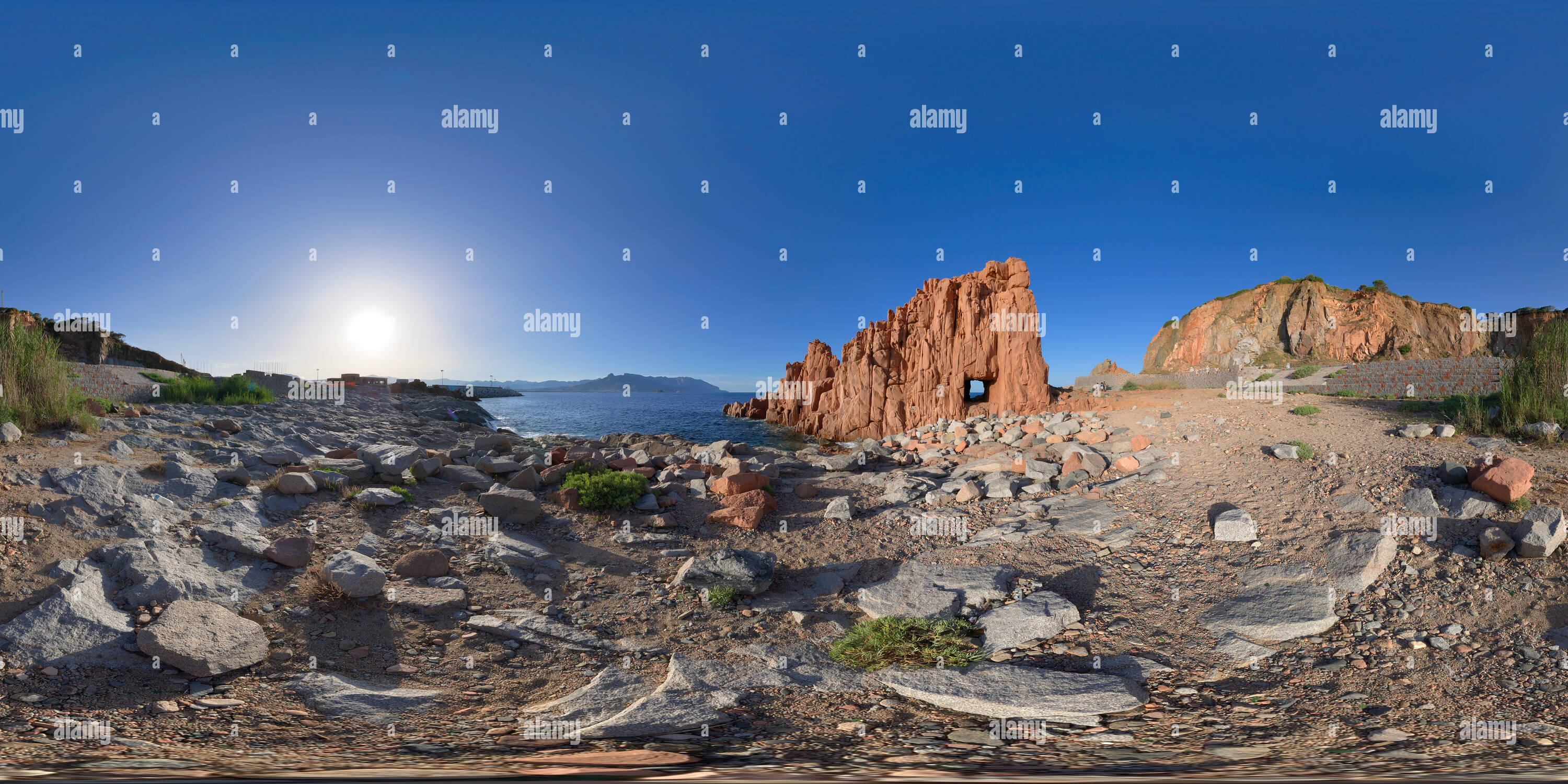 360° view of Arbatax, the Red Rocks - Alamy
