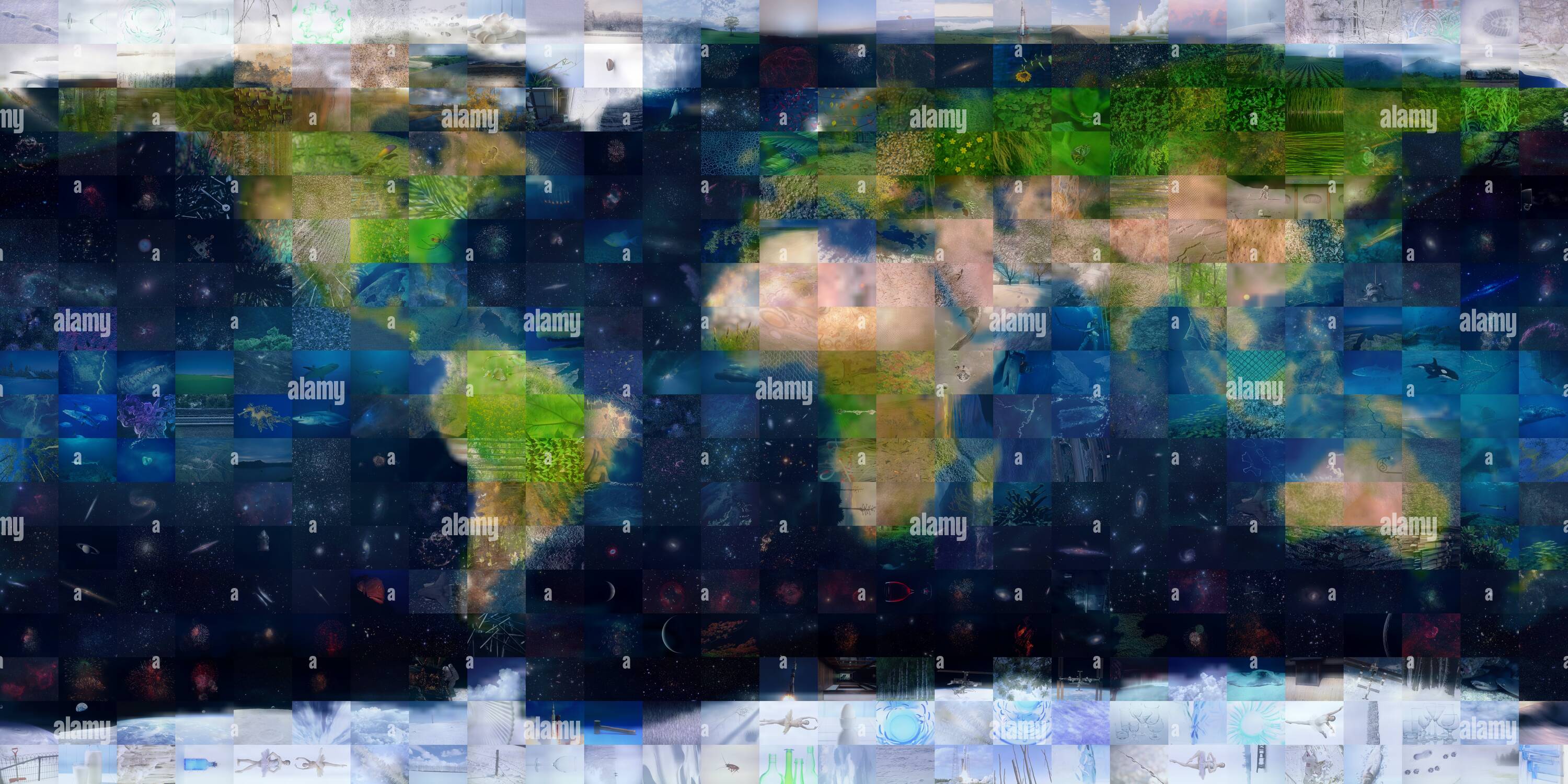 360° view of Earth From Space Mosaic - Alamy