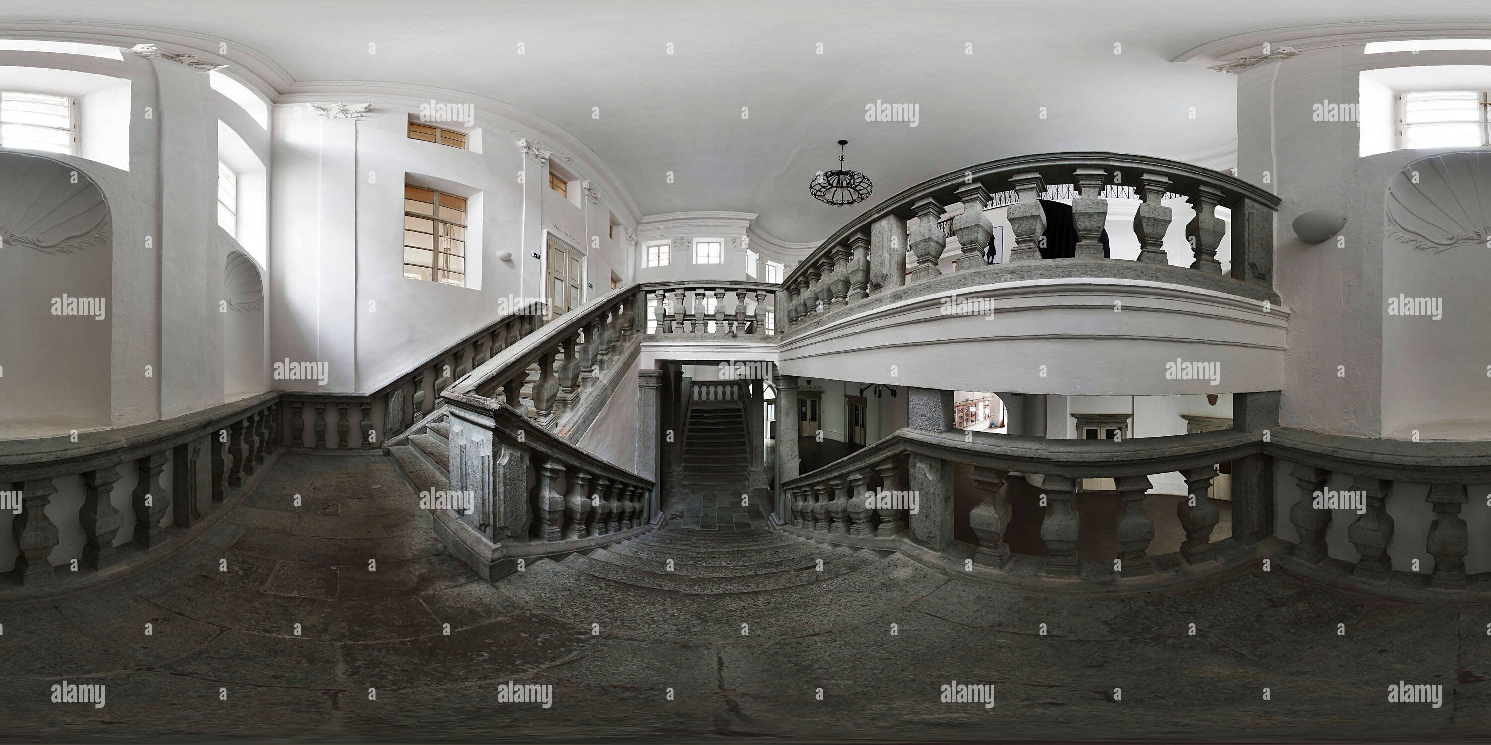 360° view of Stairs Halfway Renaissance Hall - Alamy
