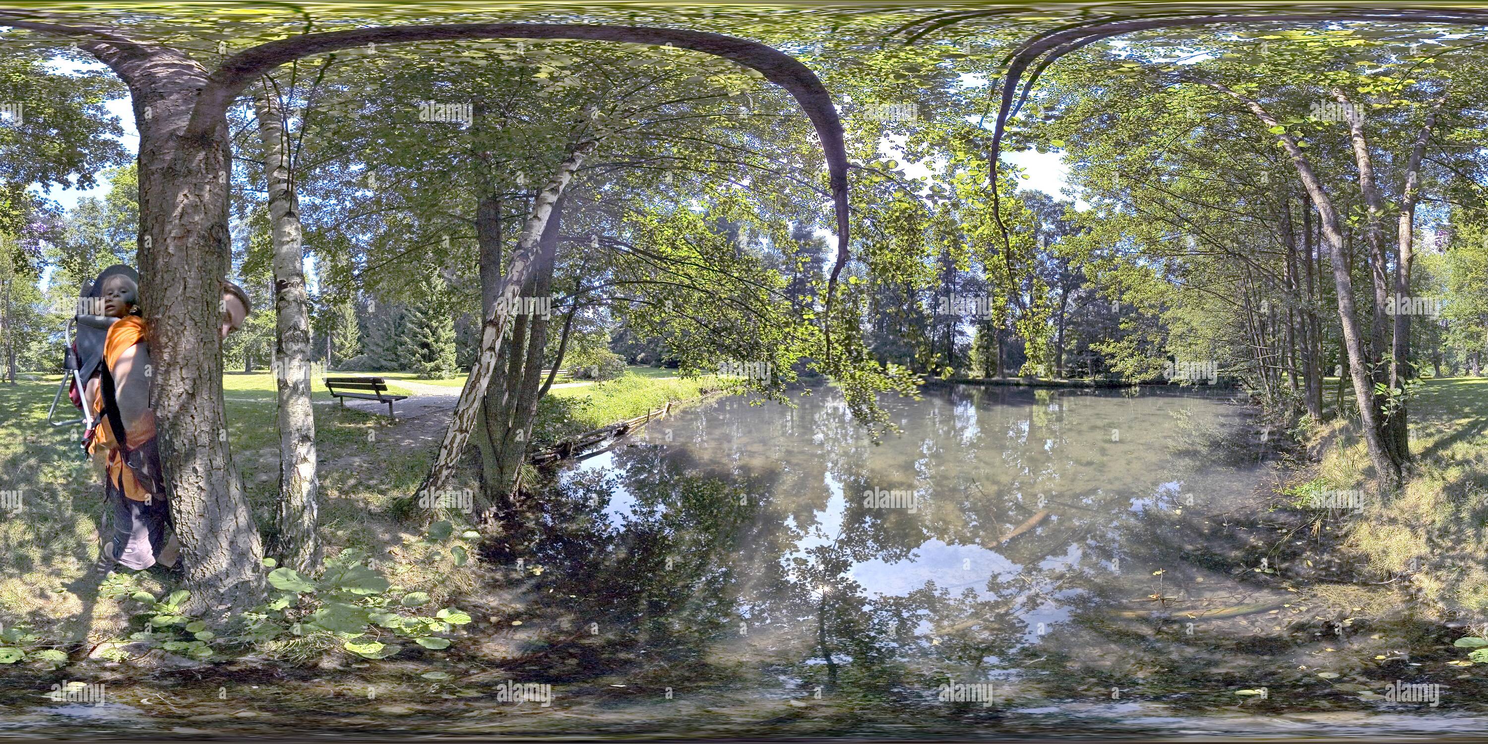 360° view of Thermal Swimming pool in Velke Losiny - Pond - Alamy