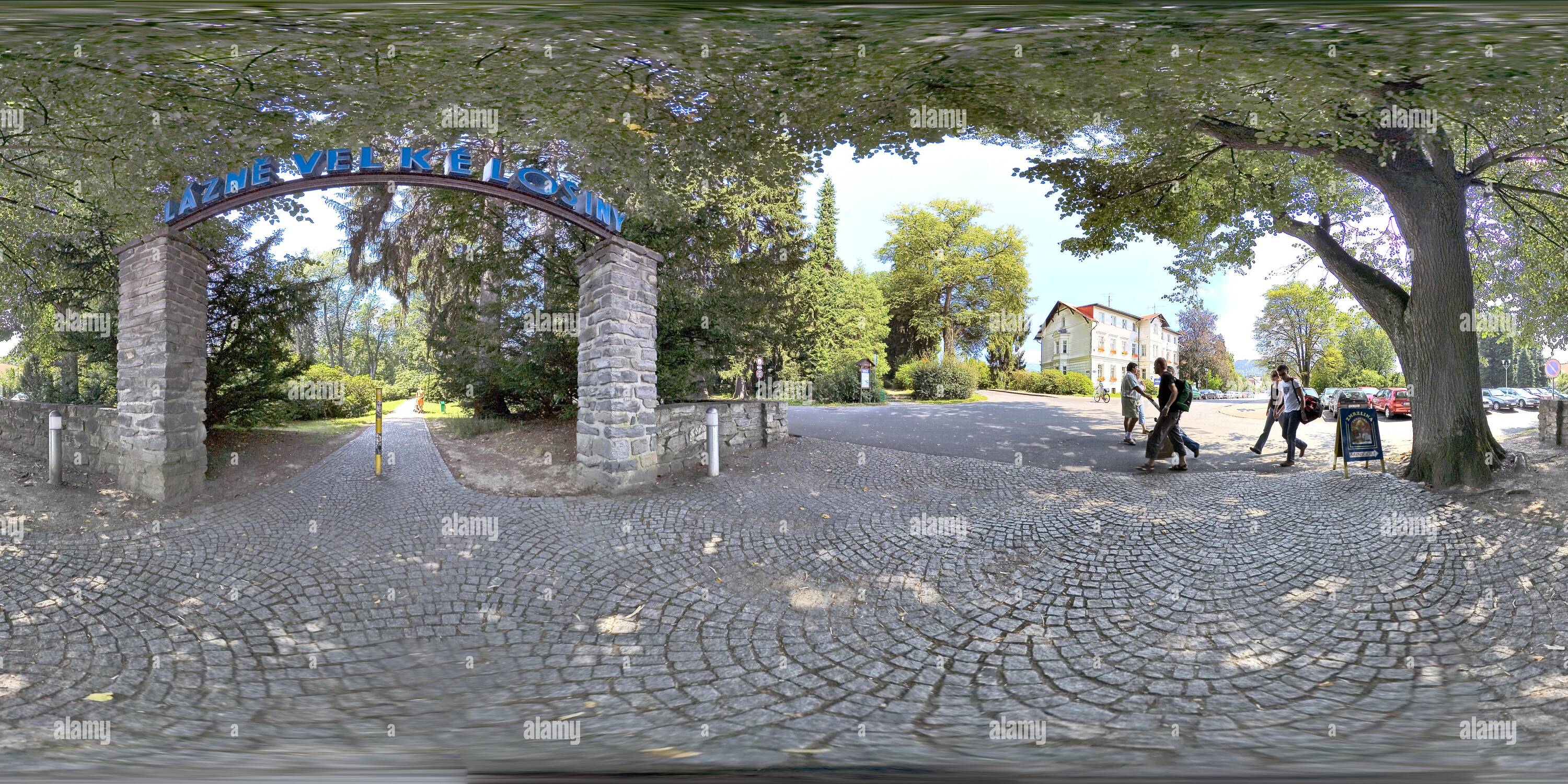 360° view of Thermal Swimming pool in Velke Losiny - Entrance - Alamy