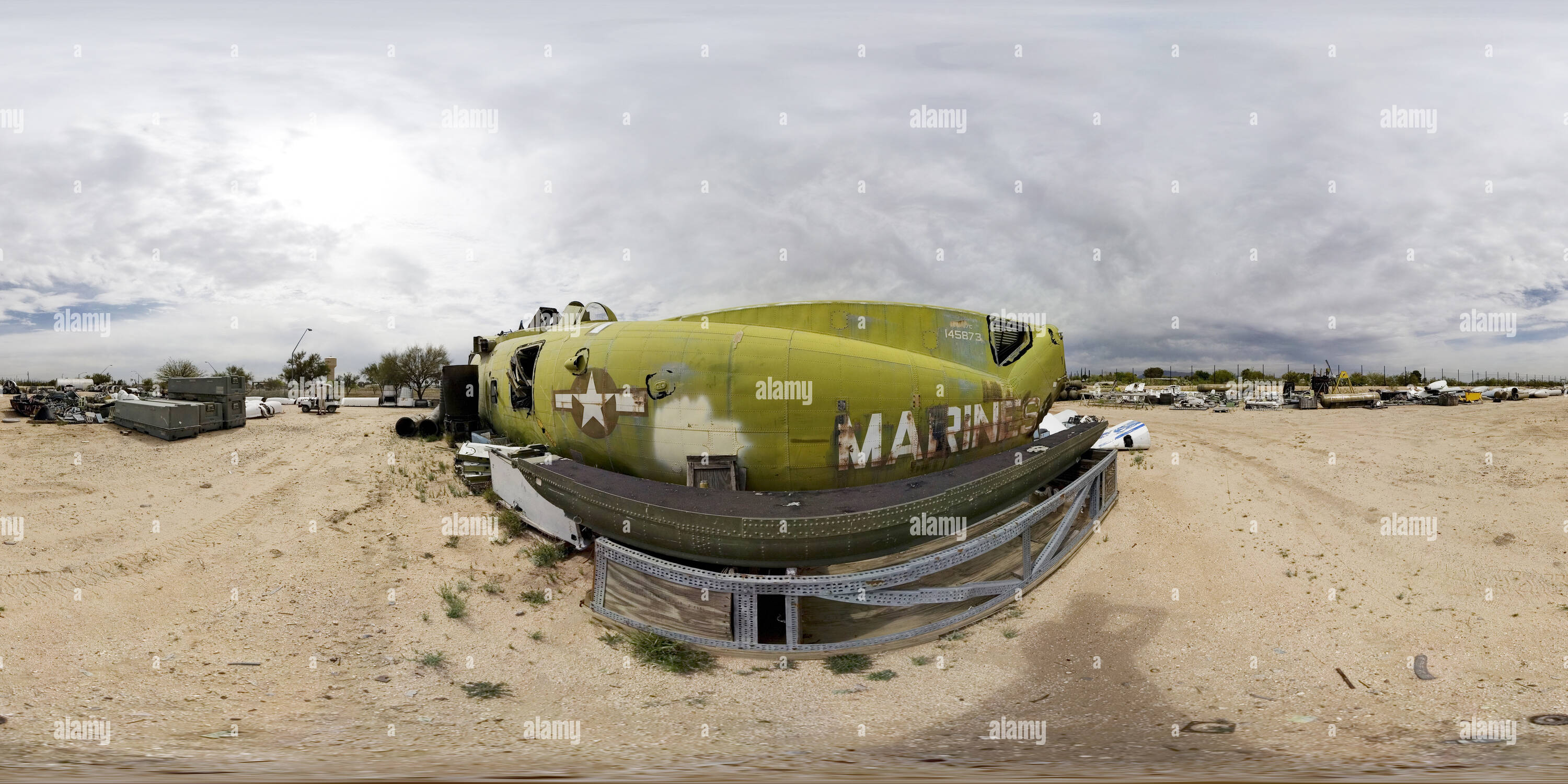 360° view of National Aircraft Inc‎ - Airplane Junk Yard 7 - Alamy