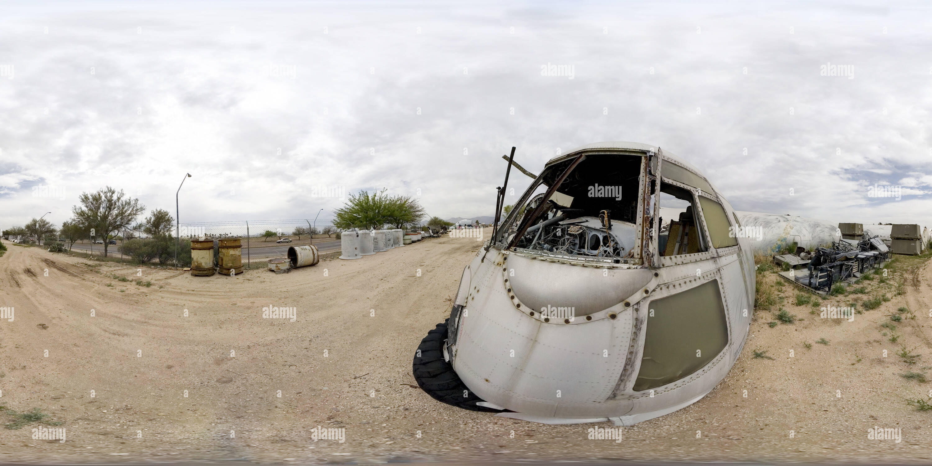 360° view of National Aircraft Inc‎ - Airplane Junk Yard 8 - Alamy