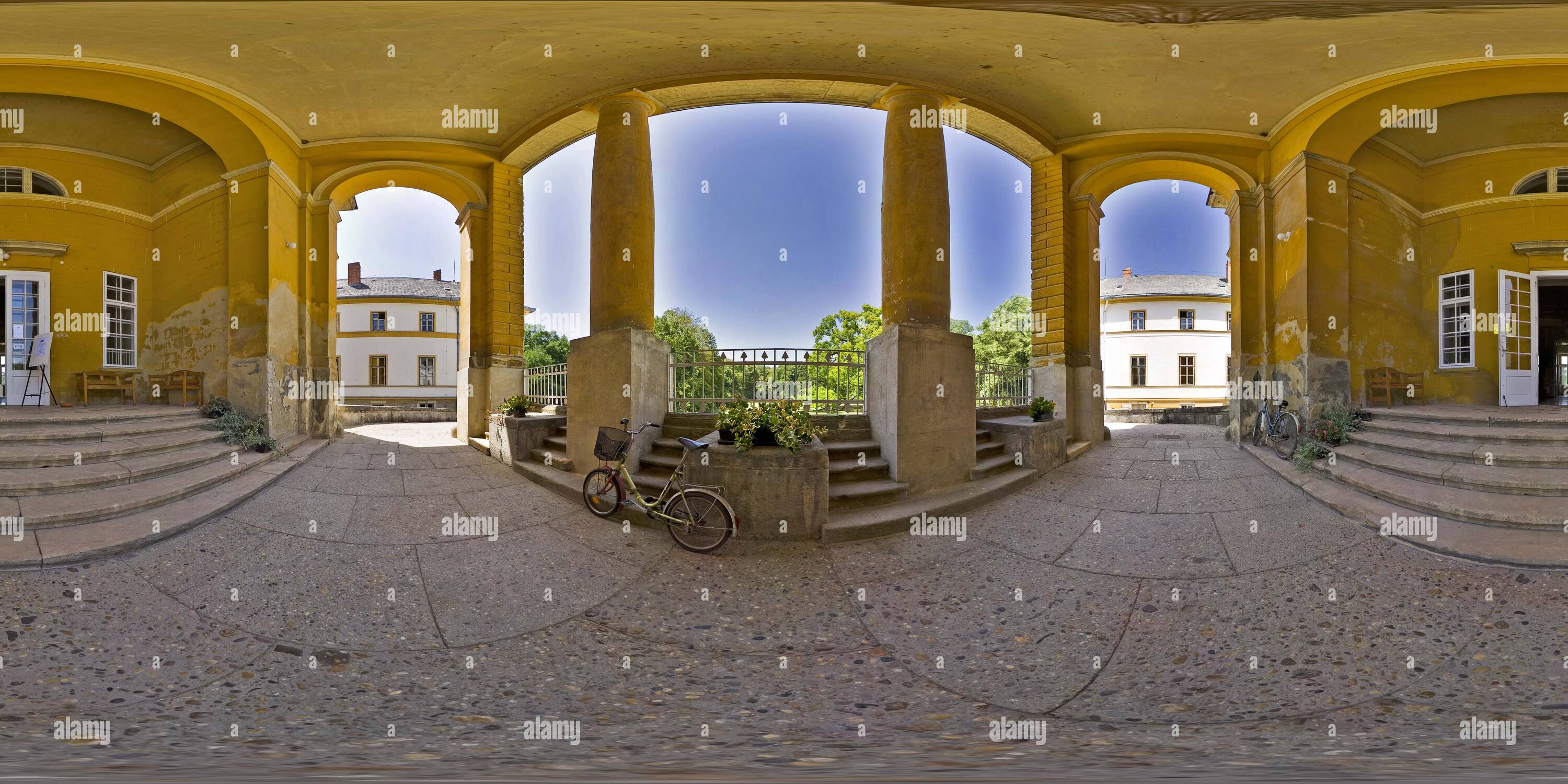 360° view of count Festetics Castle main entrace - Alamy