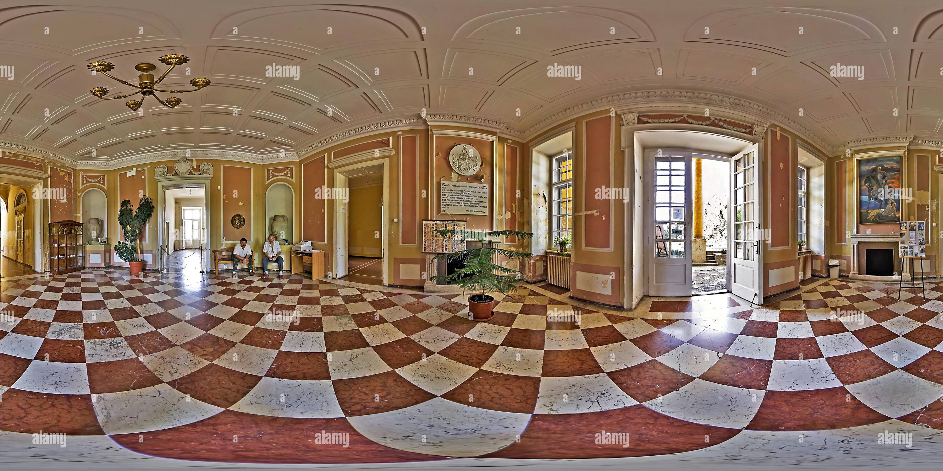 360° view of count Festetics castle foyer - Alamy