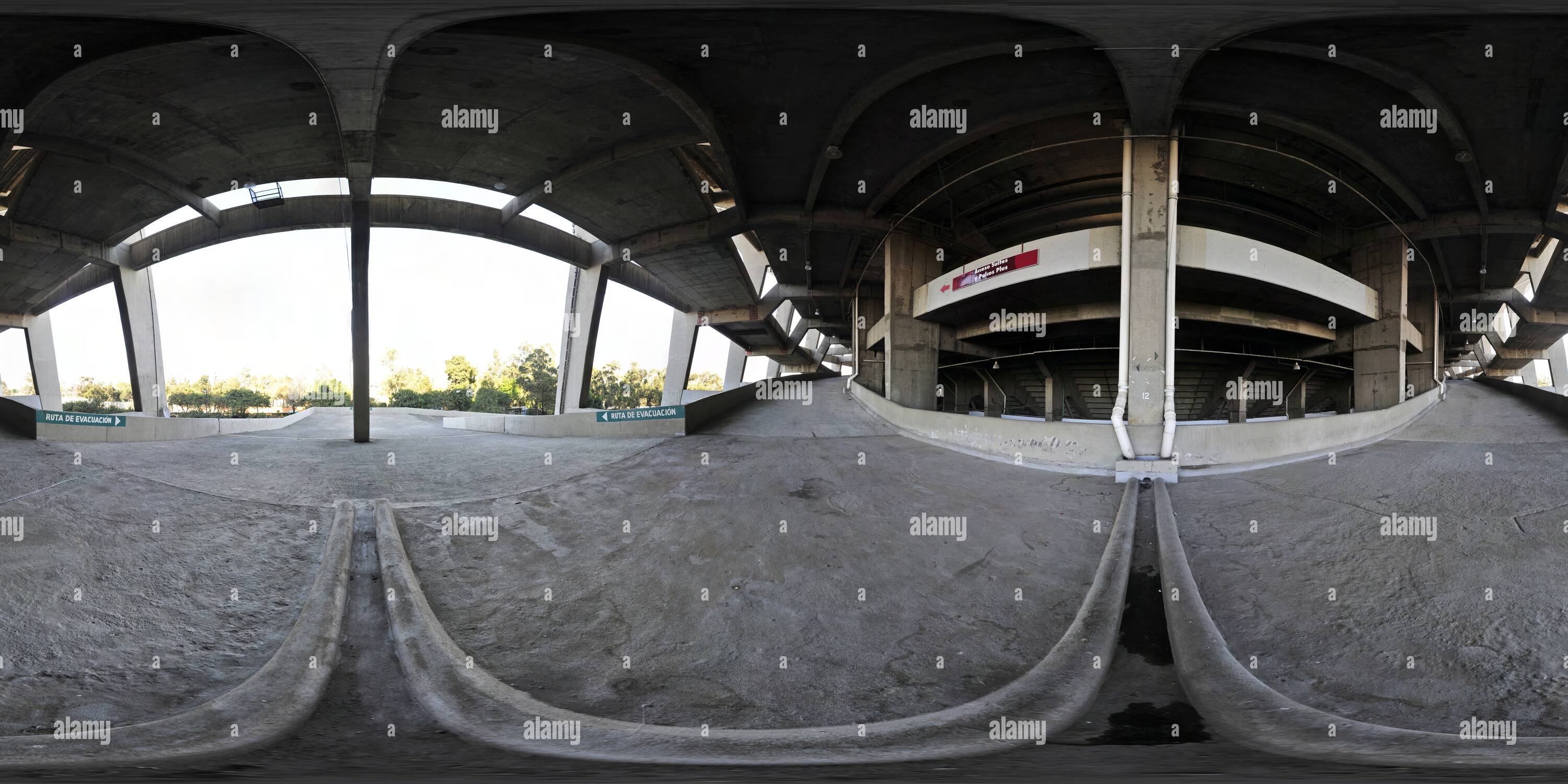360° view of Corridors at the Aztec Stadium - Alamy