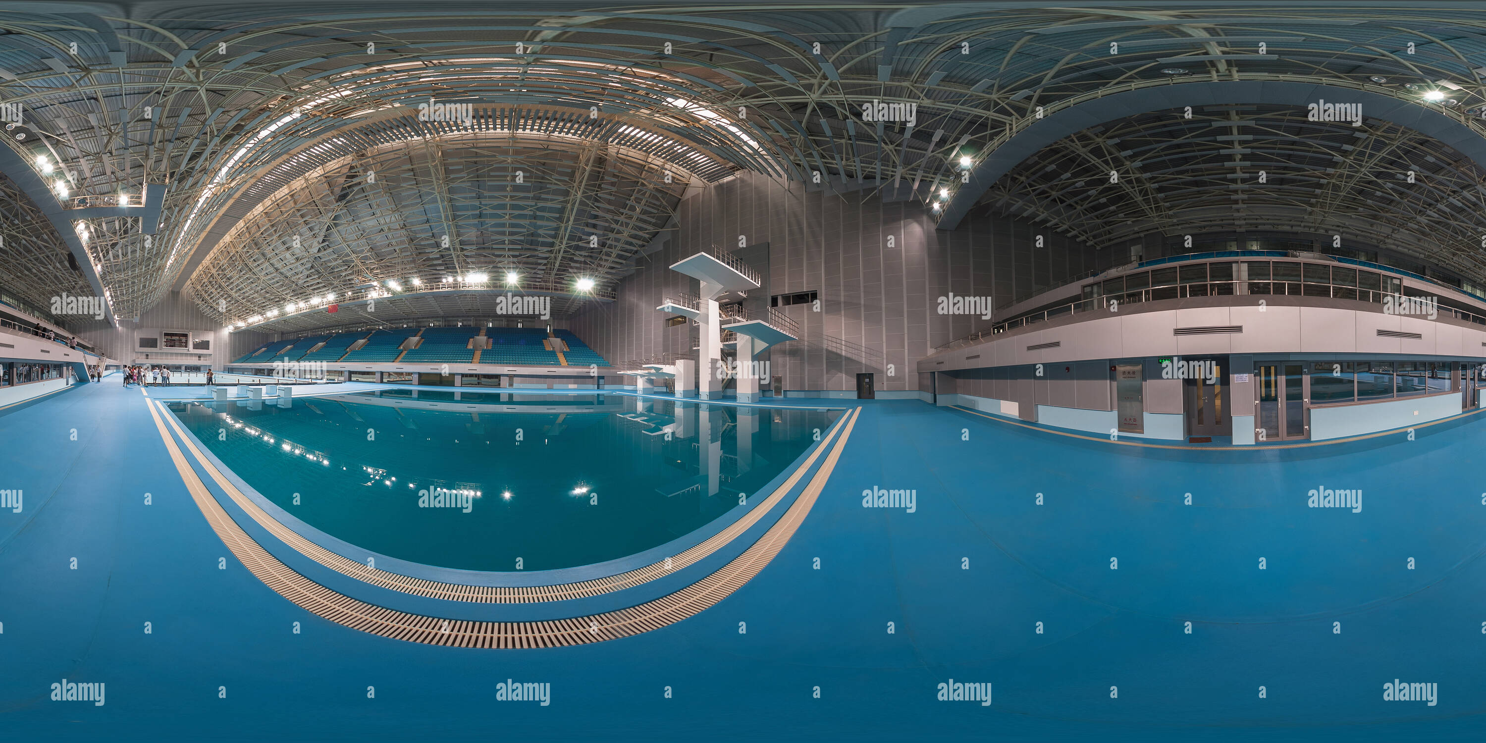 360° view of Beijing Aoti center stadium - diving contest area-2007 - Alamy