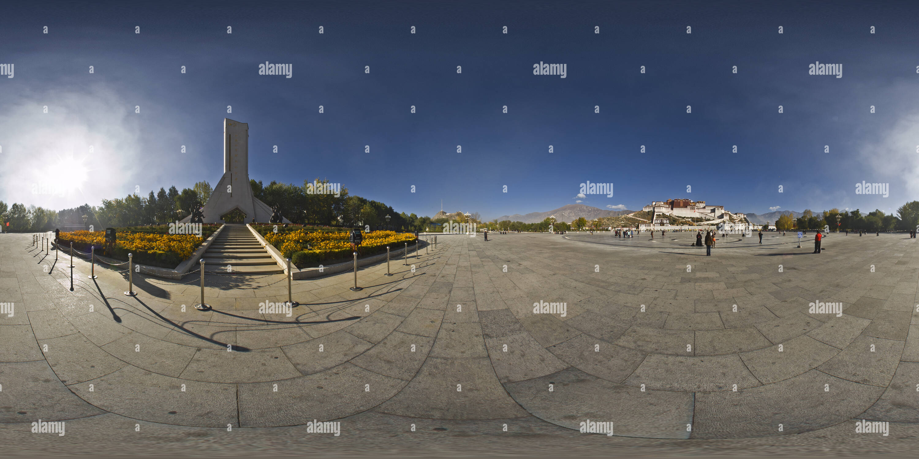 360° view of Peaceful liberation of Tibet monument - Alamy
