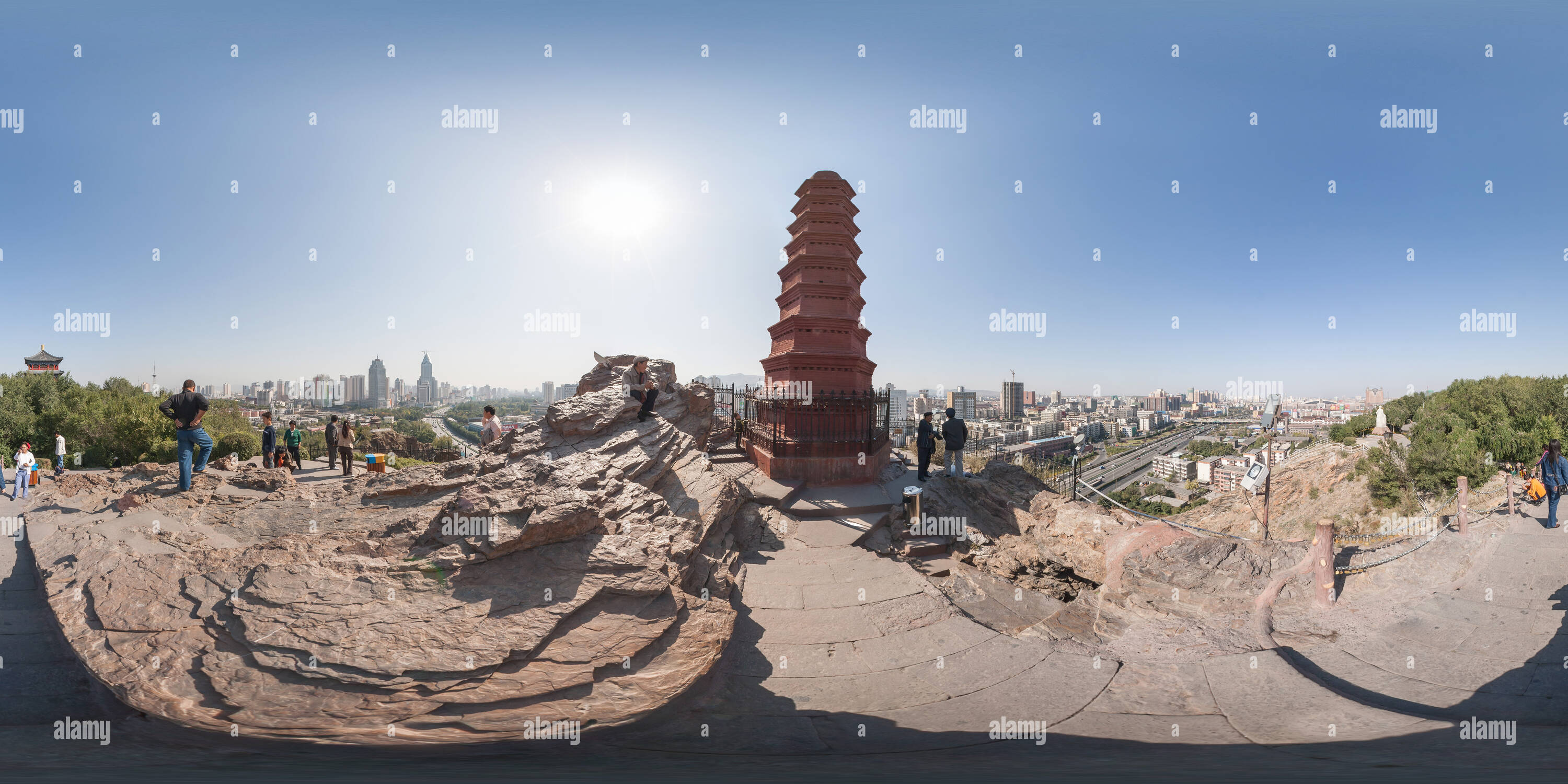 360° view of Urumqi red mountain park - red mountain pagoda-2007 - Alamy