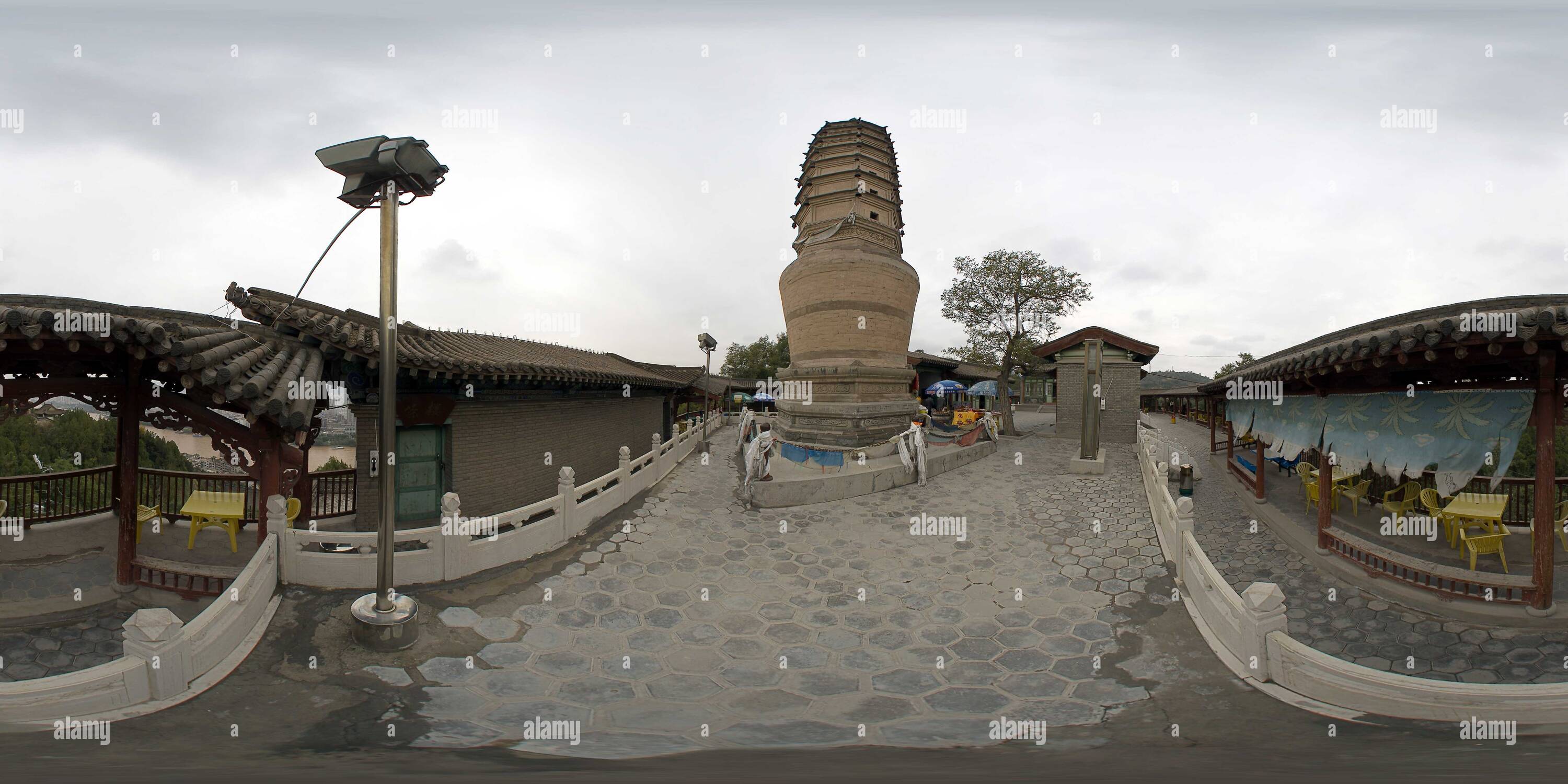360° view of Lanzhou - white Tashan park - Baita Temple - Alamy