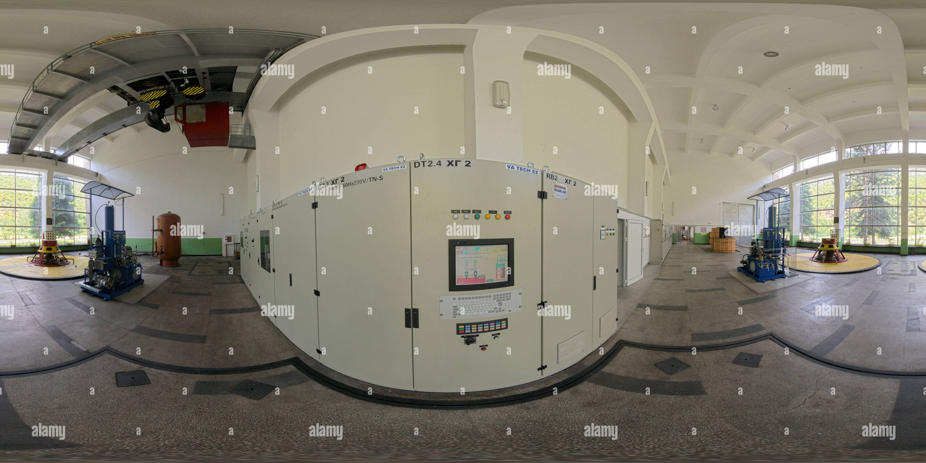 360° view of Turbine Room - Hydroelectric Power Plant, Lilyanovo - Alamy