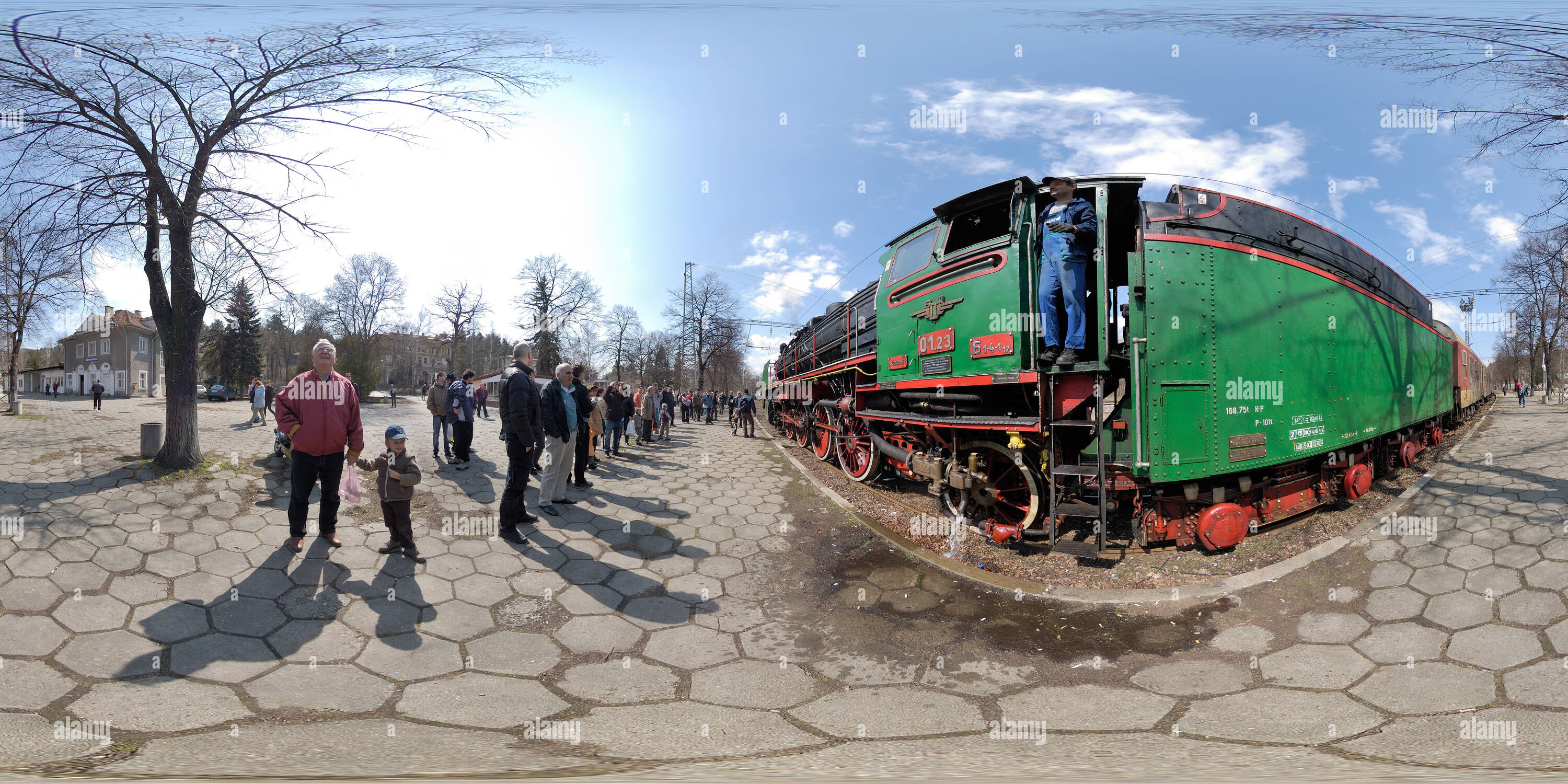 360° view of Steam Locomotive in Bankya - Alamy