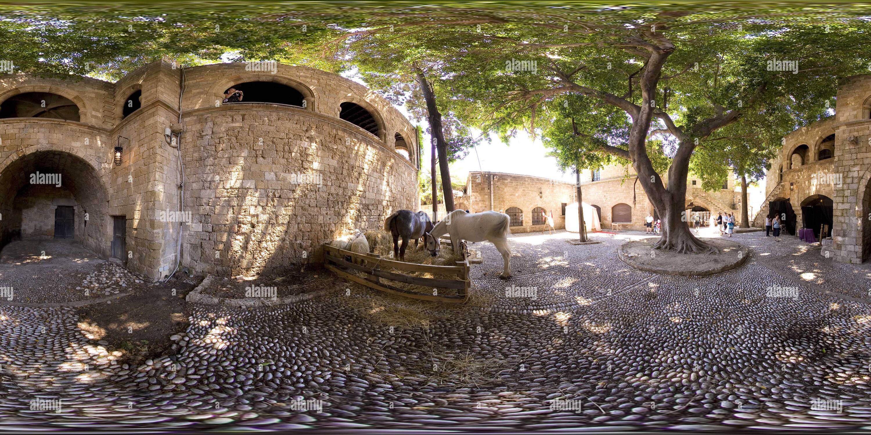 360° view of "The Medieval Rose festival of Rhodes - Alamy